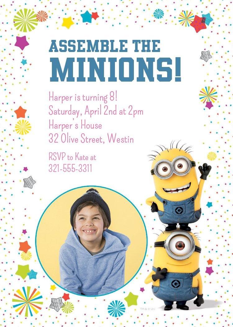 Minions Birthday Invitation Template