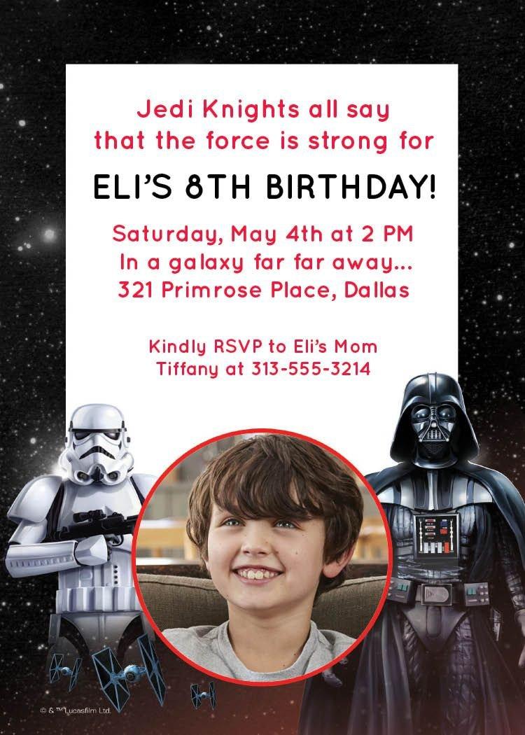 Star Wars Birthday Invitation Templates