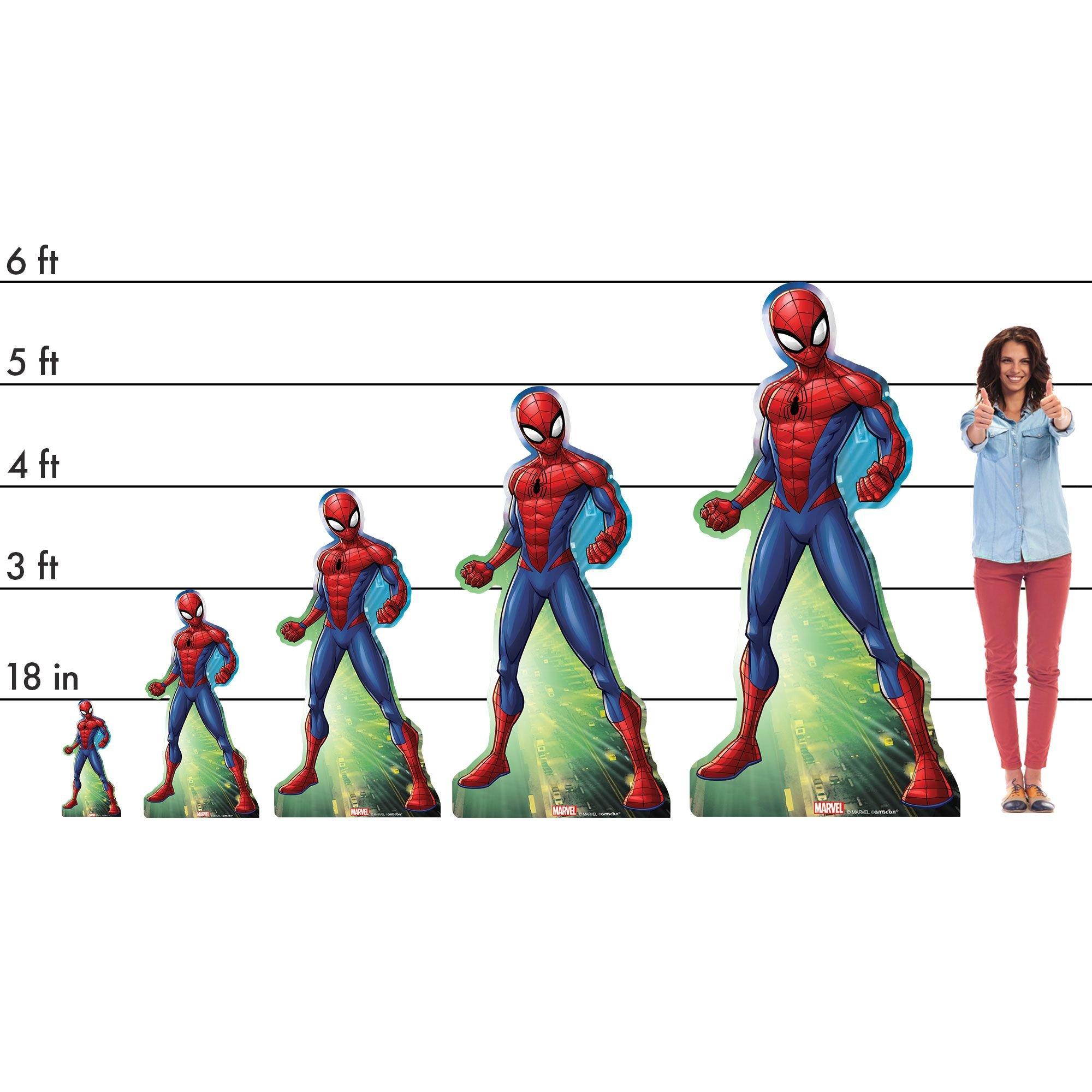 PartyCity Webbed Wonder Spider-Man Centerpiece Cardboard Cutout, 18in ...