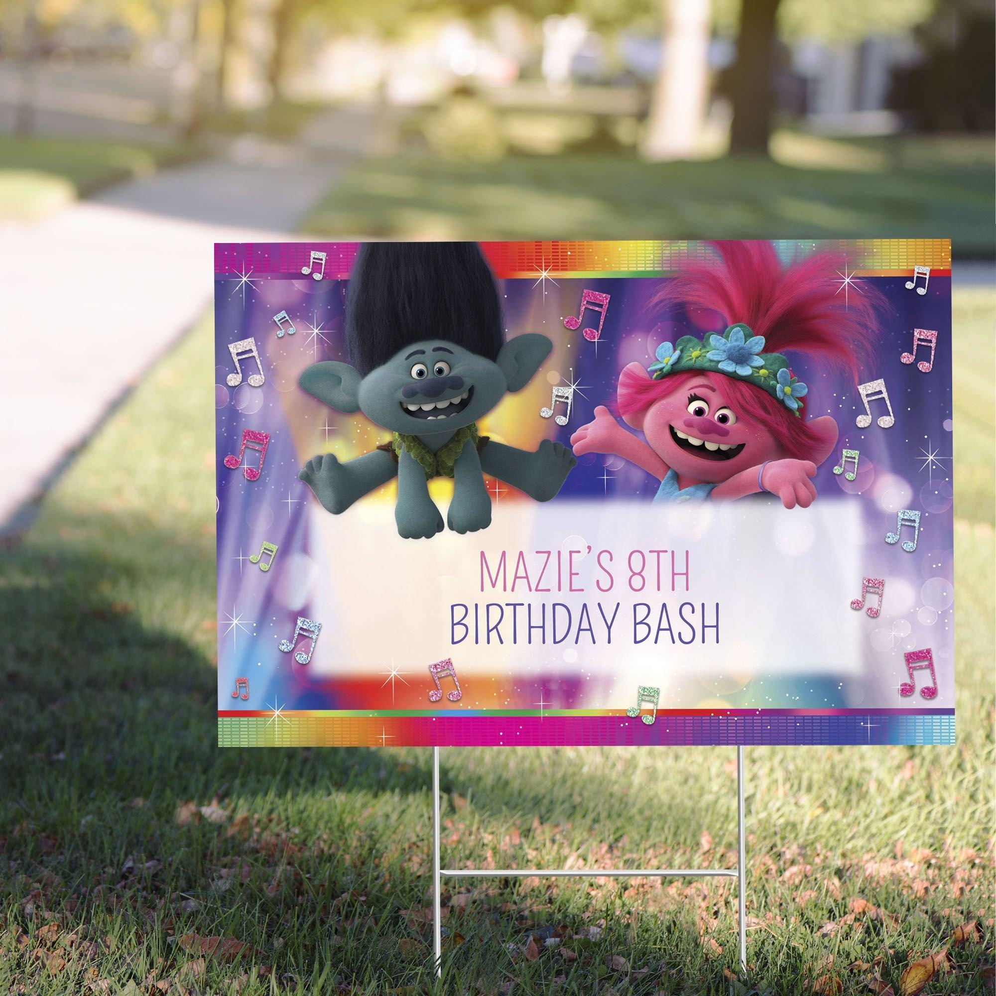 PartyCity Custom Trolls World Tour Yard Sign | Hamilton Place