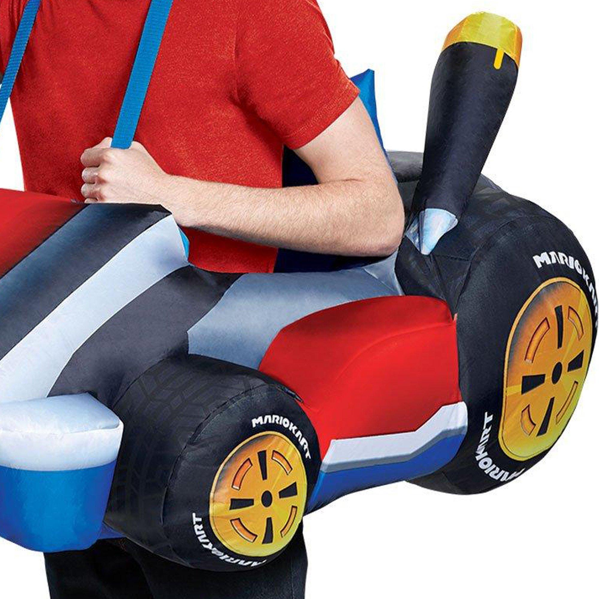 PartyCity Adult Mario Kart Ride-On Inflatable Costume - Nintendo Mario ...