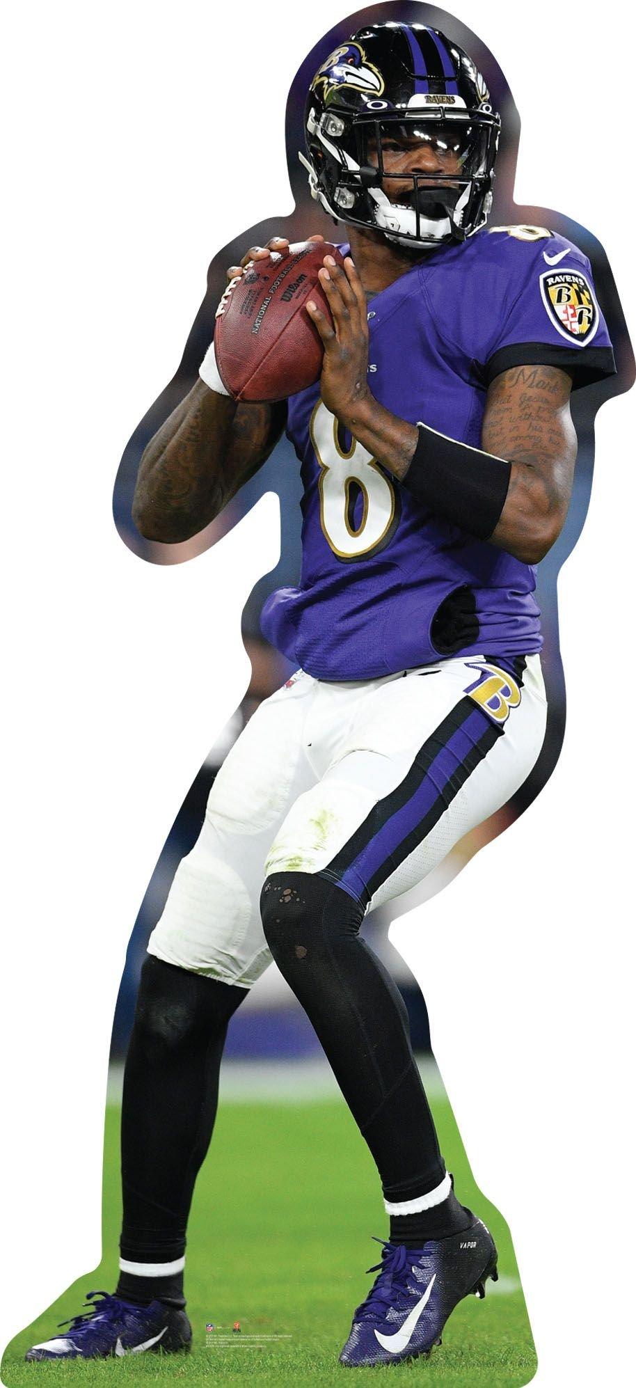 PartyCity NFL Baltimore Ravens Lamar Jackson Cardboard Cutout at ...