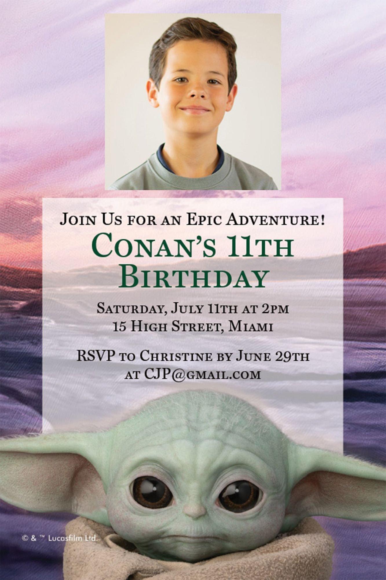 PartyCity Custom The Child Photo Invitations | Hamilton Place