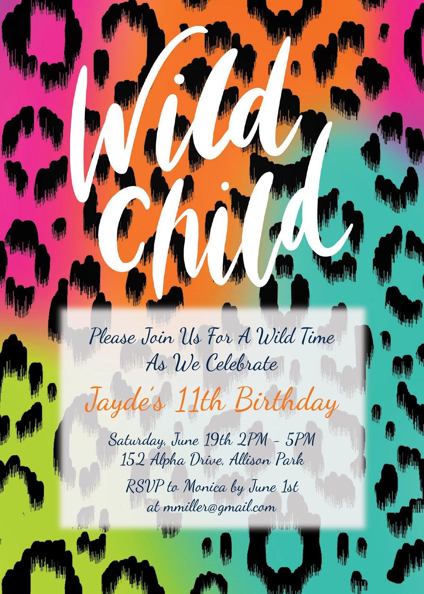 PartyCity Custom Wild Child Invitation at Hamilton Place in Chattanooga, TN