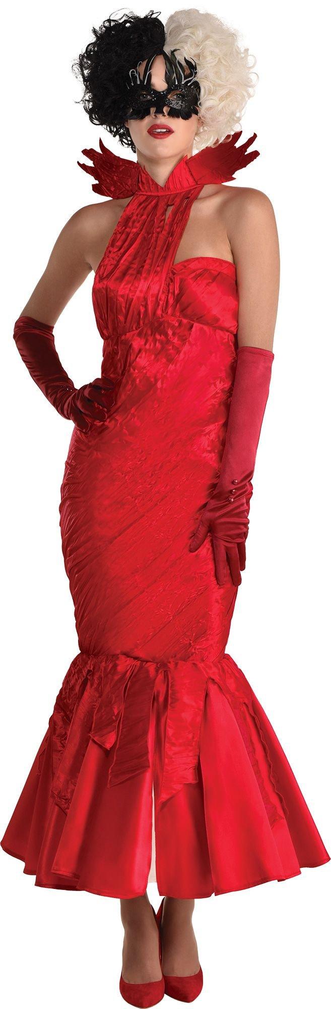 Adult Cruella Red Ball Dress Costume Disney Cruella Party City