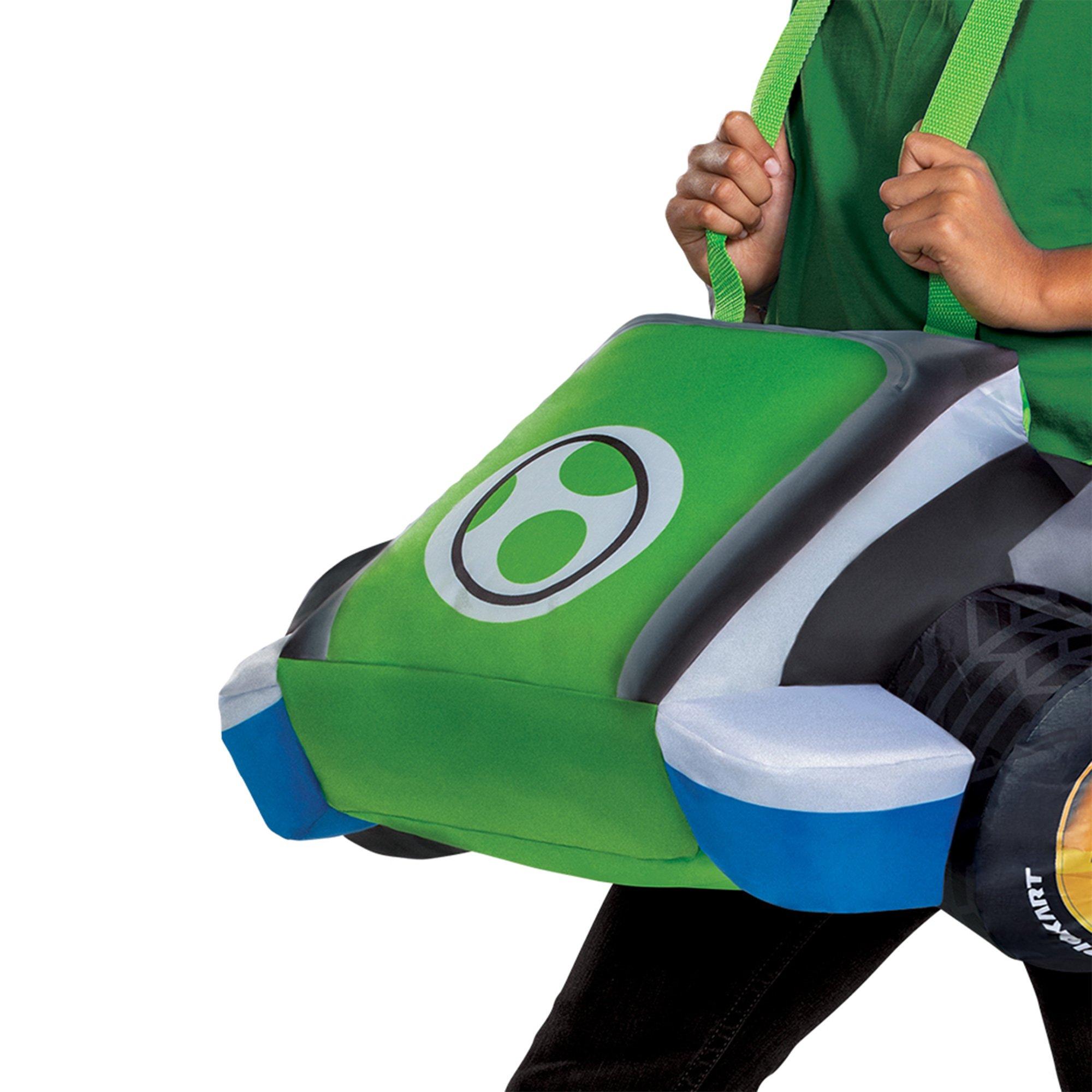 PartyCity Kids' Yoshi Kart Ride-On Inflatable Costume - Mario Kart at ...