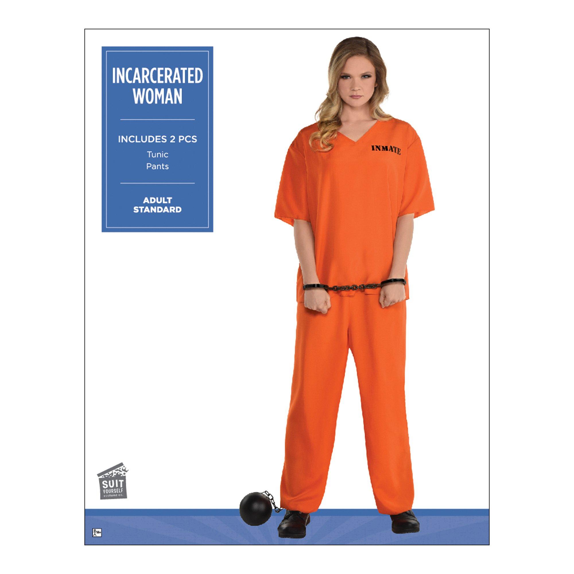 PartyCity Women's Orange Prisoner Costume | Hamilton Place