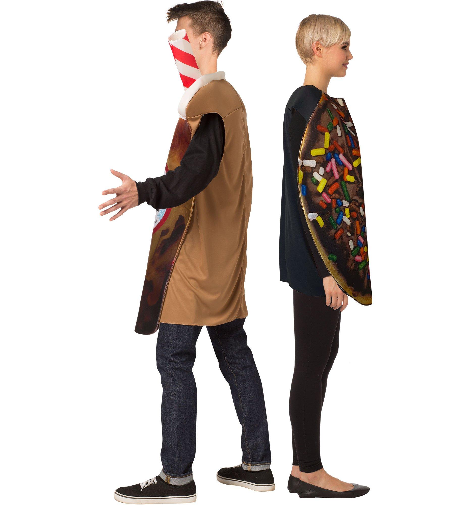 PartyCity Sprinkle Donut & Cold Brew Coffee Couples Costumes for Adults ...
