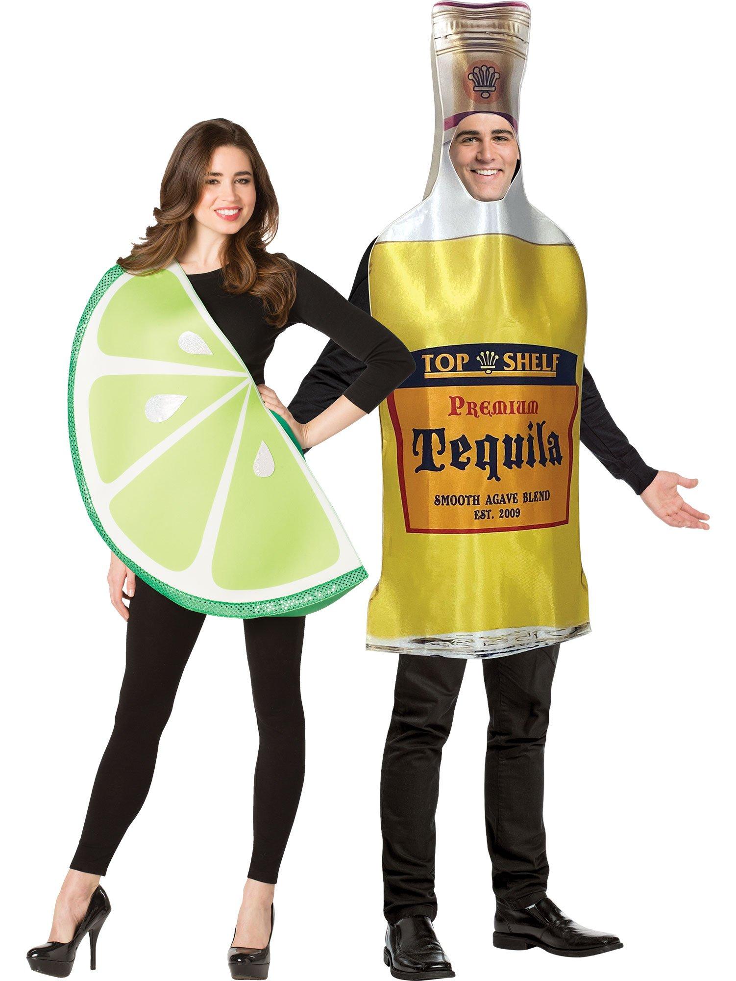 Tequila Bottle Lime Slice Couples Costumes For Adults Party
