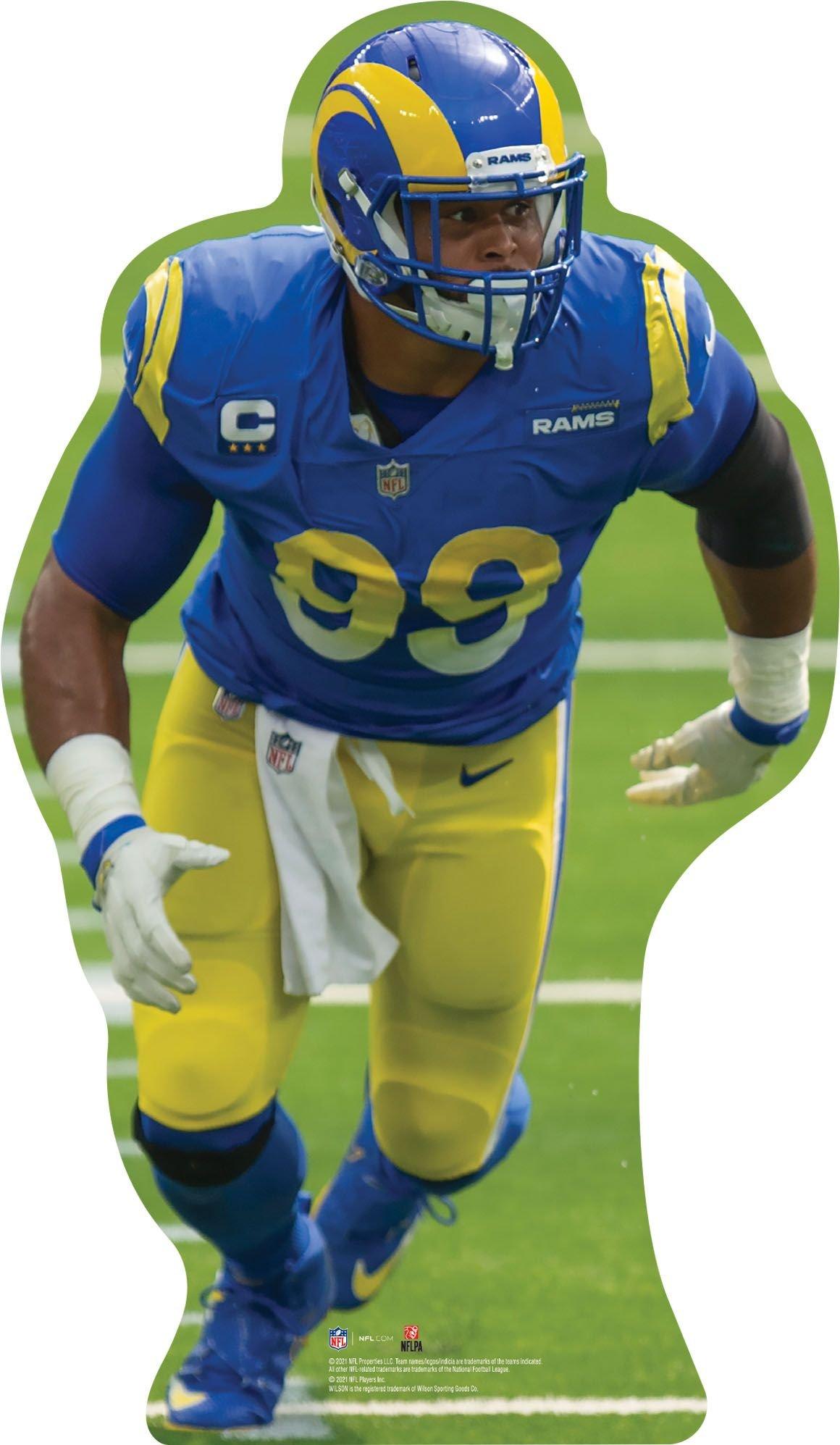 NFL Los Angeles Rams Aaron Donald Cardboard Cutout, 4ft | Party City