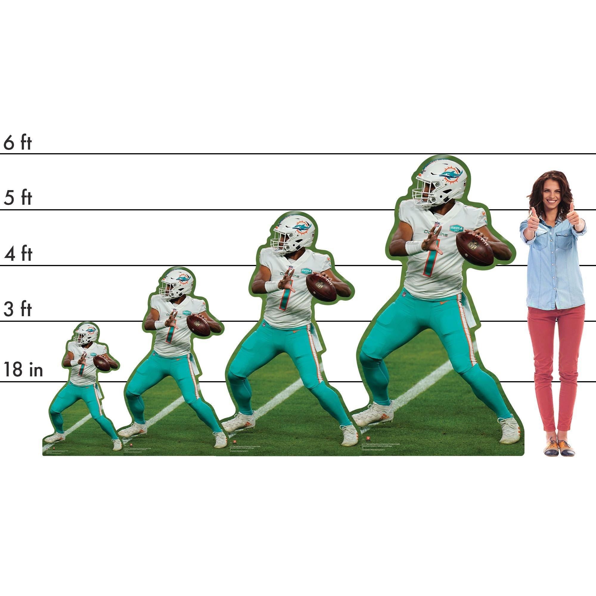 PartyCity NFL Miami Dolphins Tua Tagovailoa Cardboard Cutout | Hamilton ...