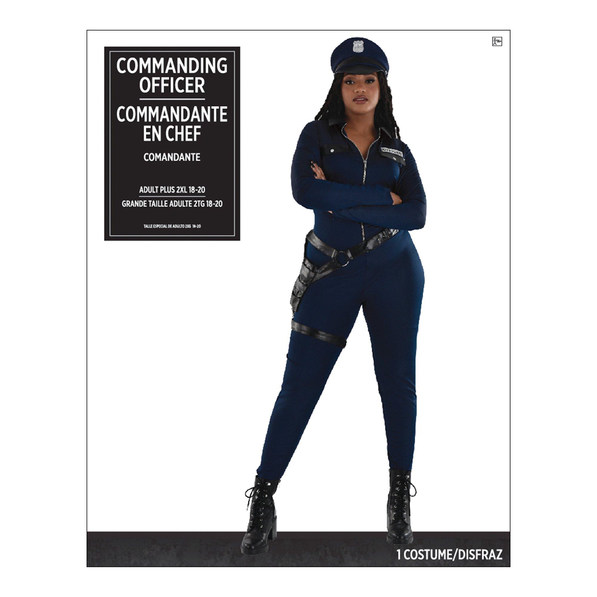 PartyCity Adult Commanding Police Officer Plus Size Costume | Hamilton ...