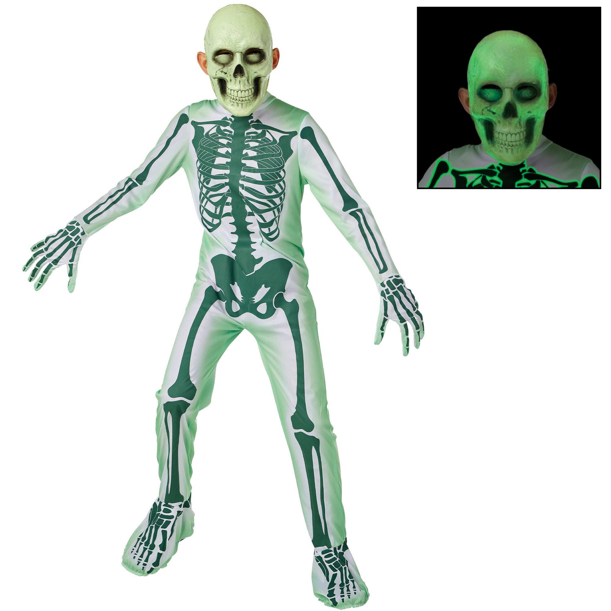 Kids' Glow-in-the-Dark Atomic Skeleton Costume | Party City