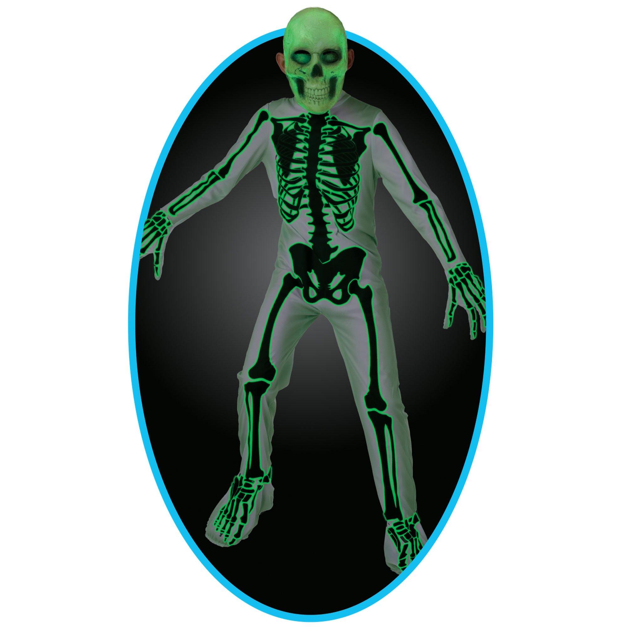 Kids' Glow-in-the-Dark Atomic Skeleton Costume | Party City