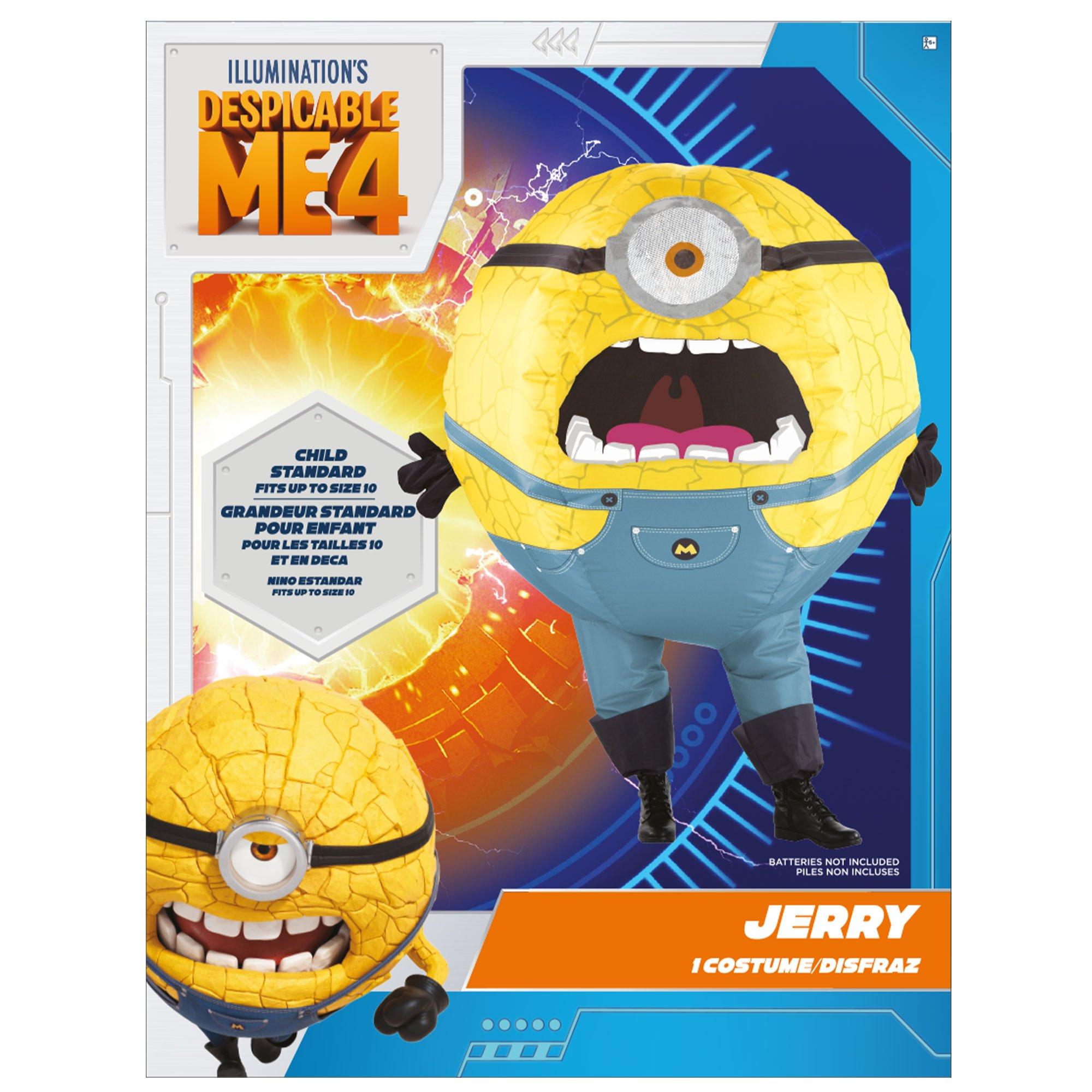 PartyCity Kids' Inflatable Jerry the Minion Costume - Despicable Me 4 ...