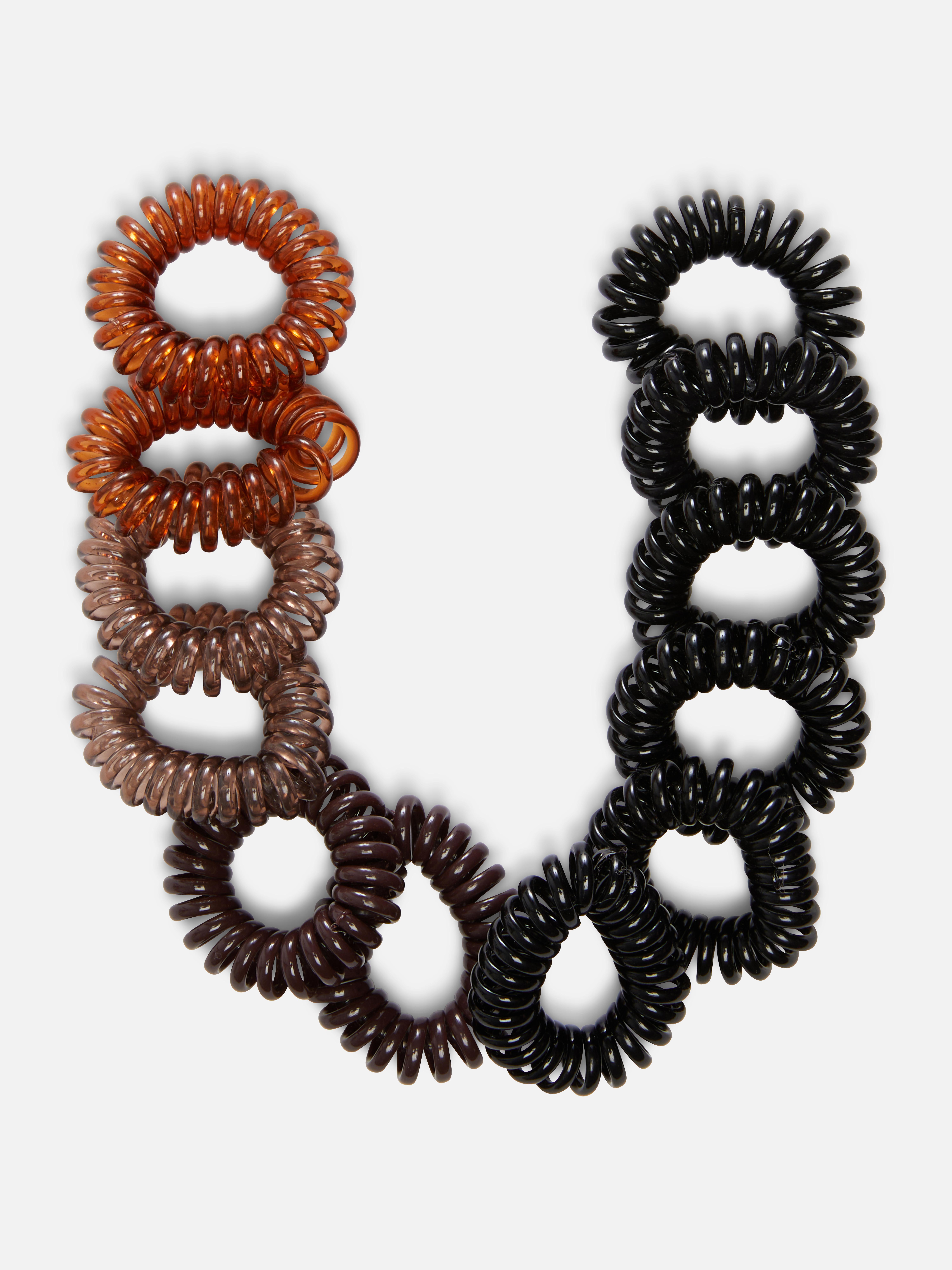 Black Nude Spiral Hair Band Set Primark