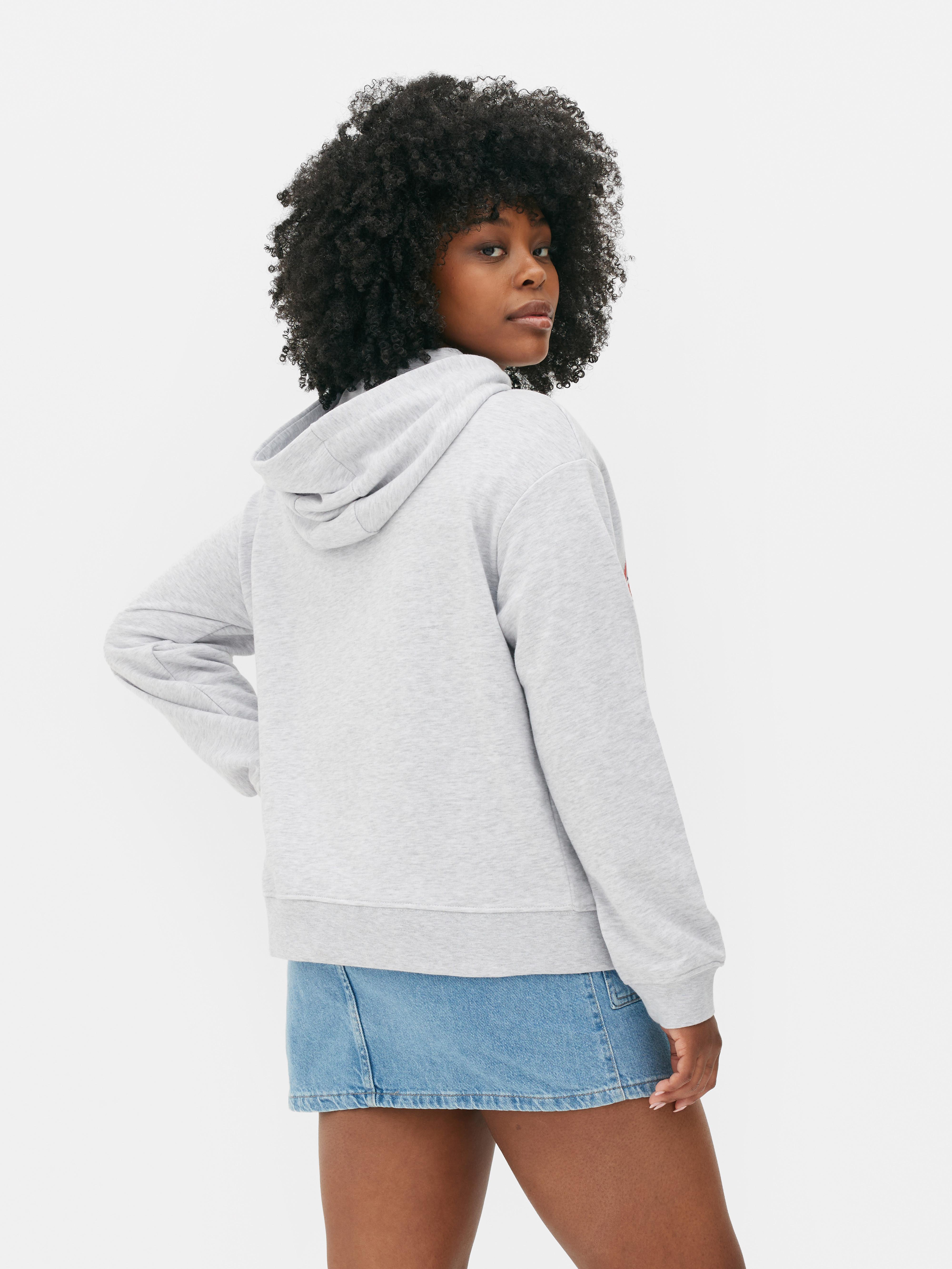 Womens Grey Marl London Emblem Hoodie | Primark