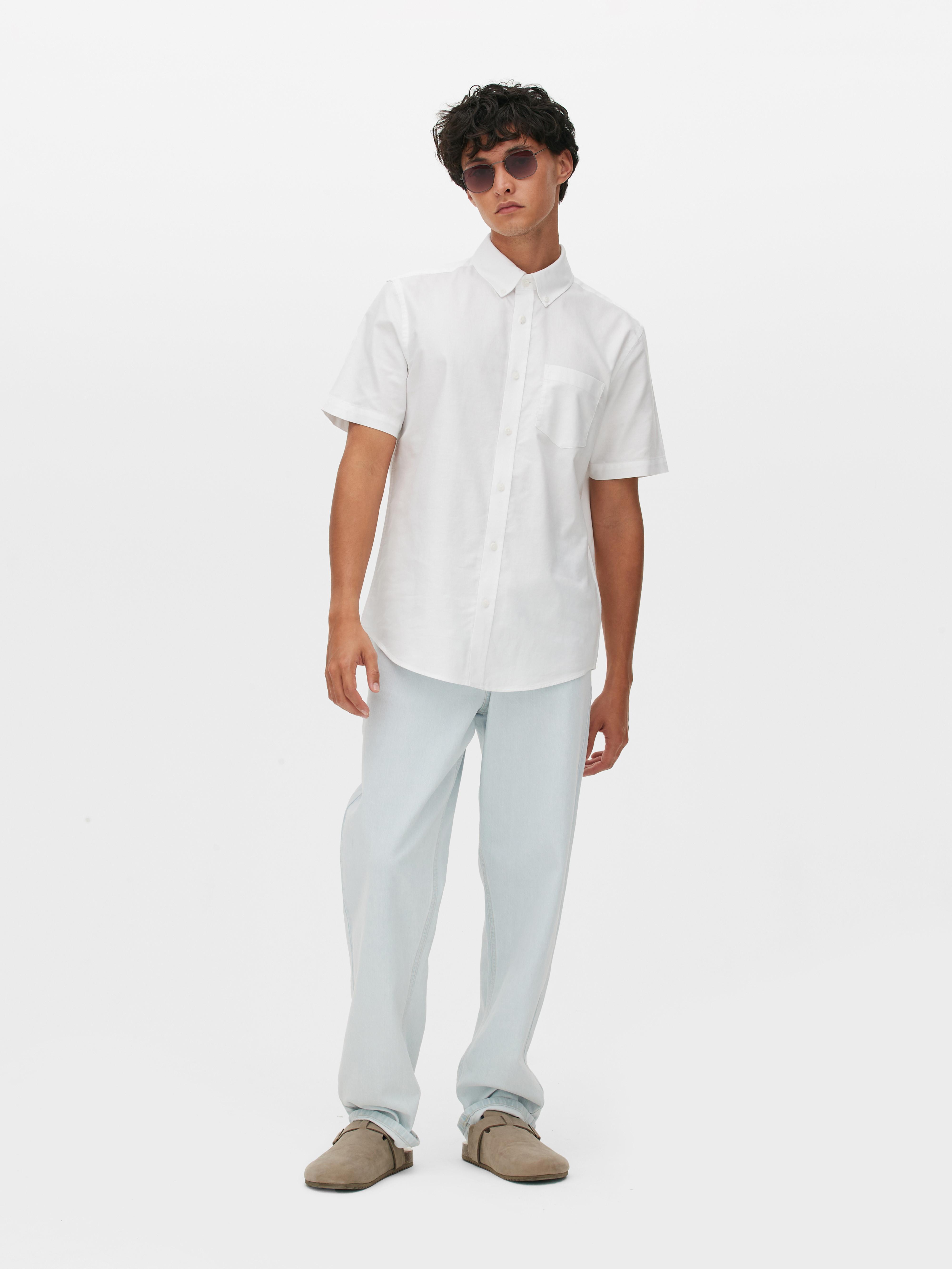 Chemise Oxford classique à manches courtes - Blanc - Homme | Primark