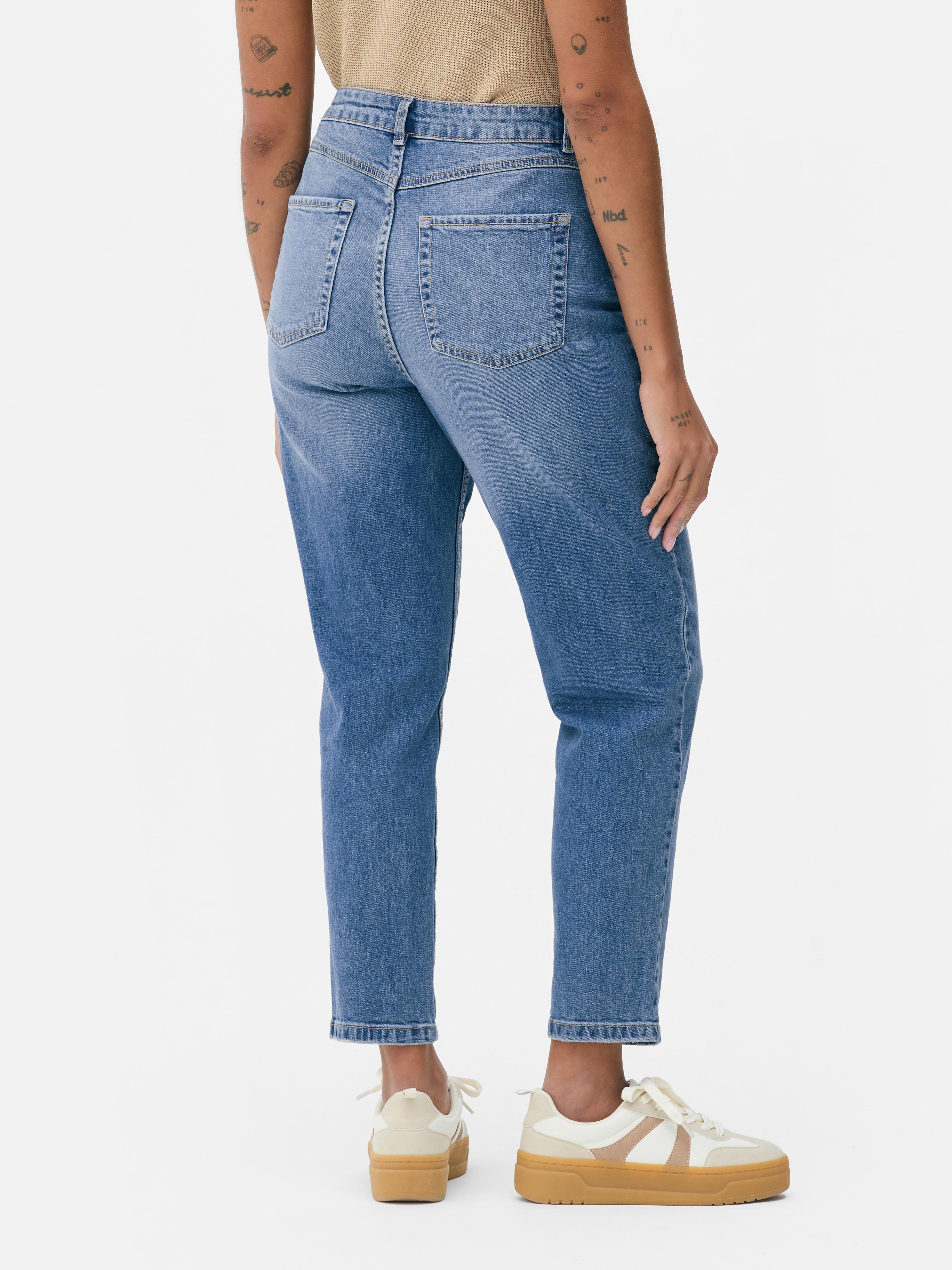 Blugi mom din denim - Albastru - Femei | Primark