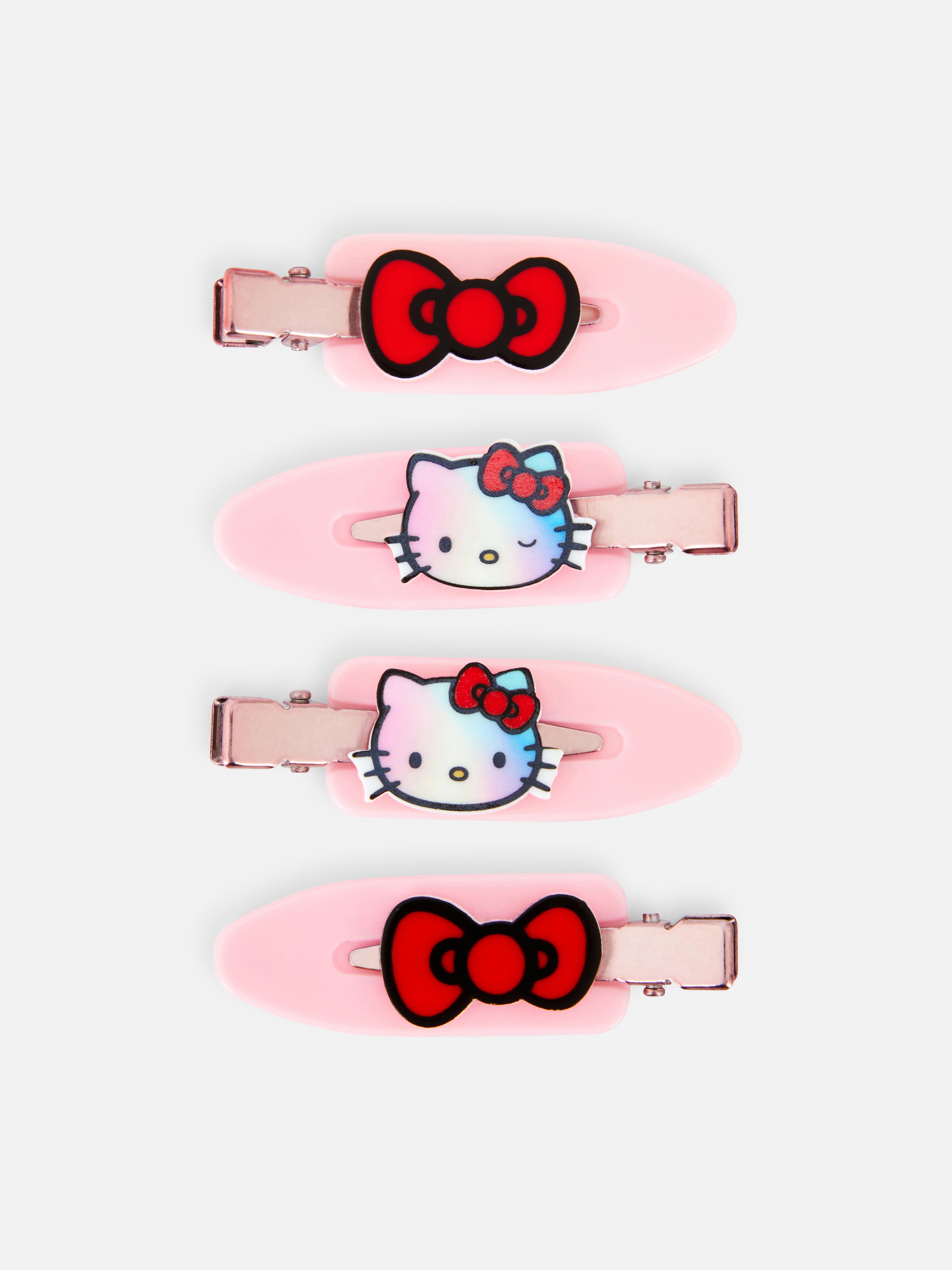 Pink 4pk Hello Kitty No Mark Hair Clips Primark