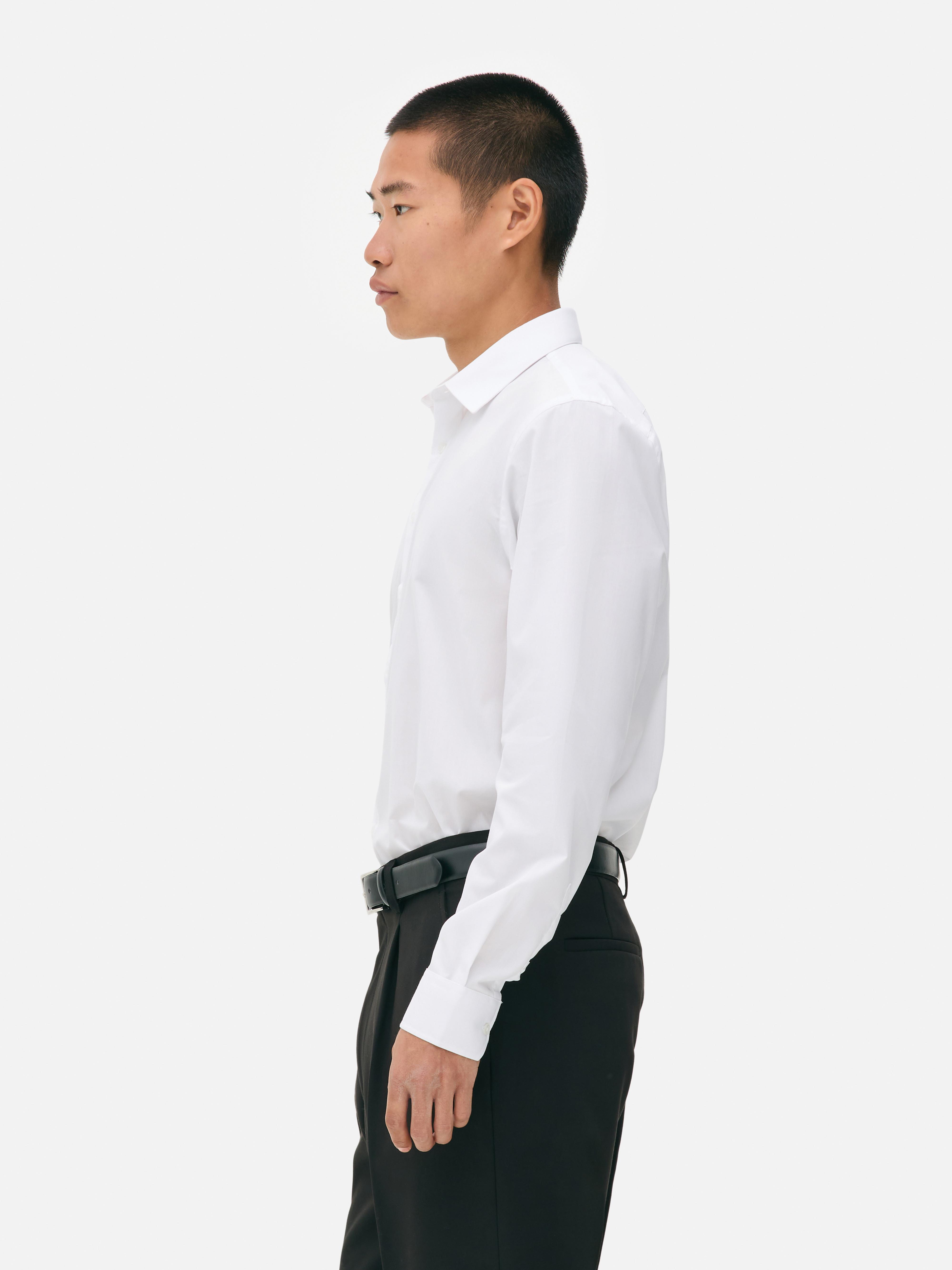 Men's White Long Sleeve Formal Shirt | Primark