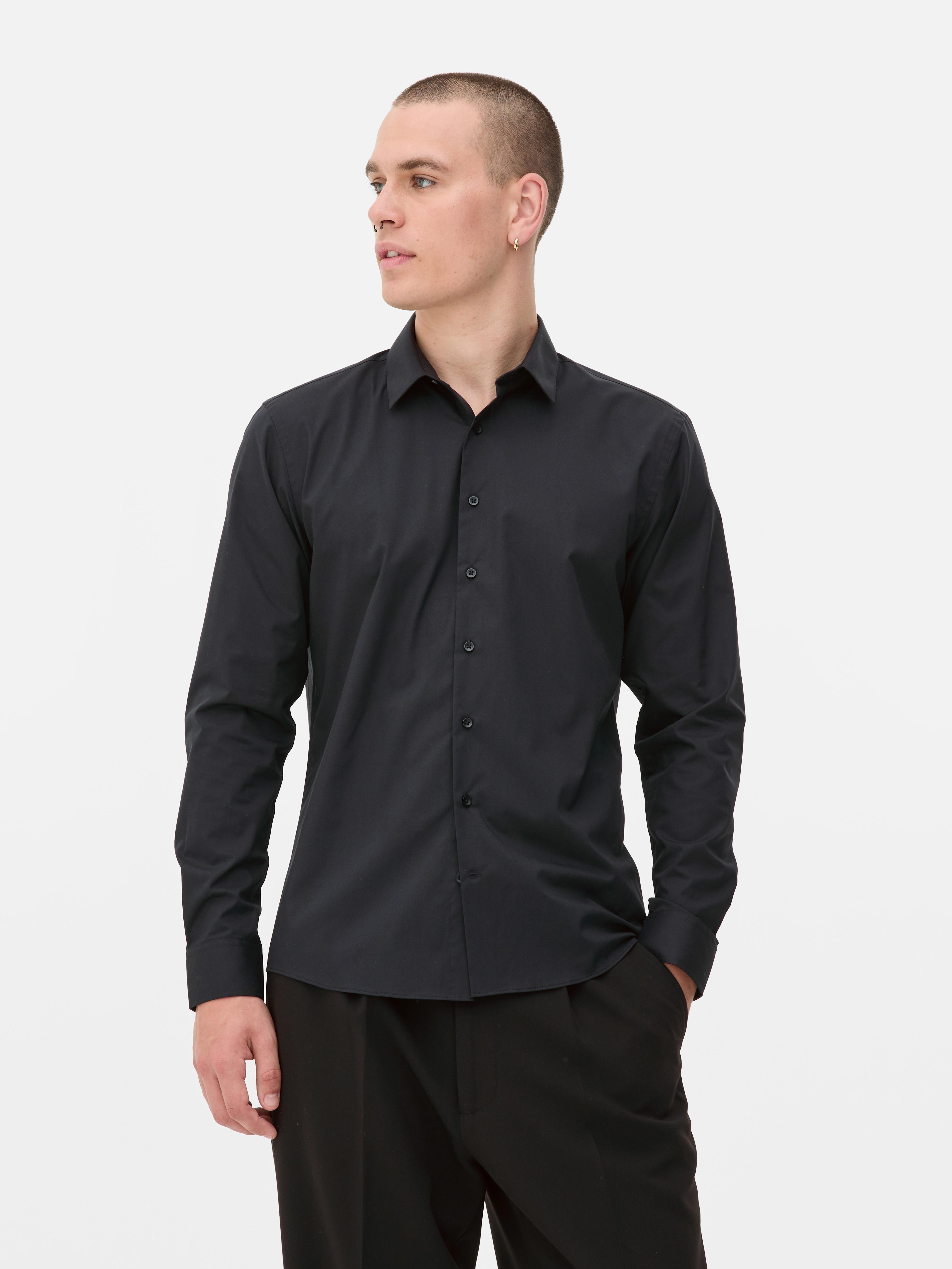 Men's Plain & Long Sleeve Black Shirts | From £10 | Primark UK