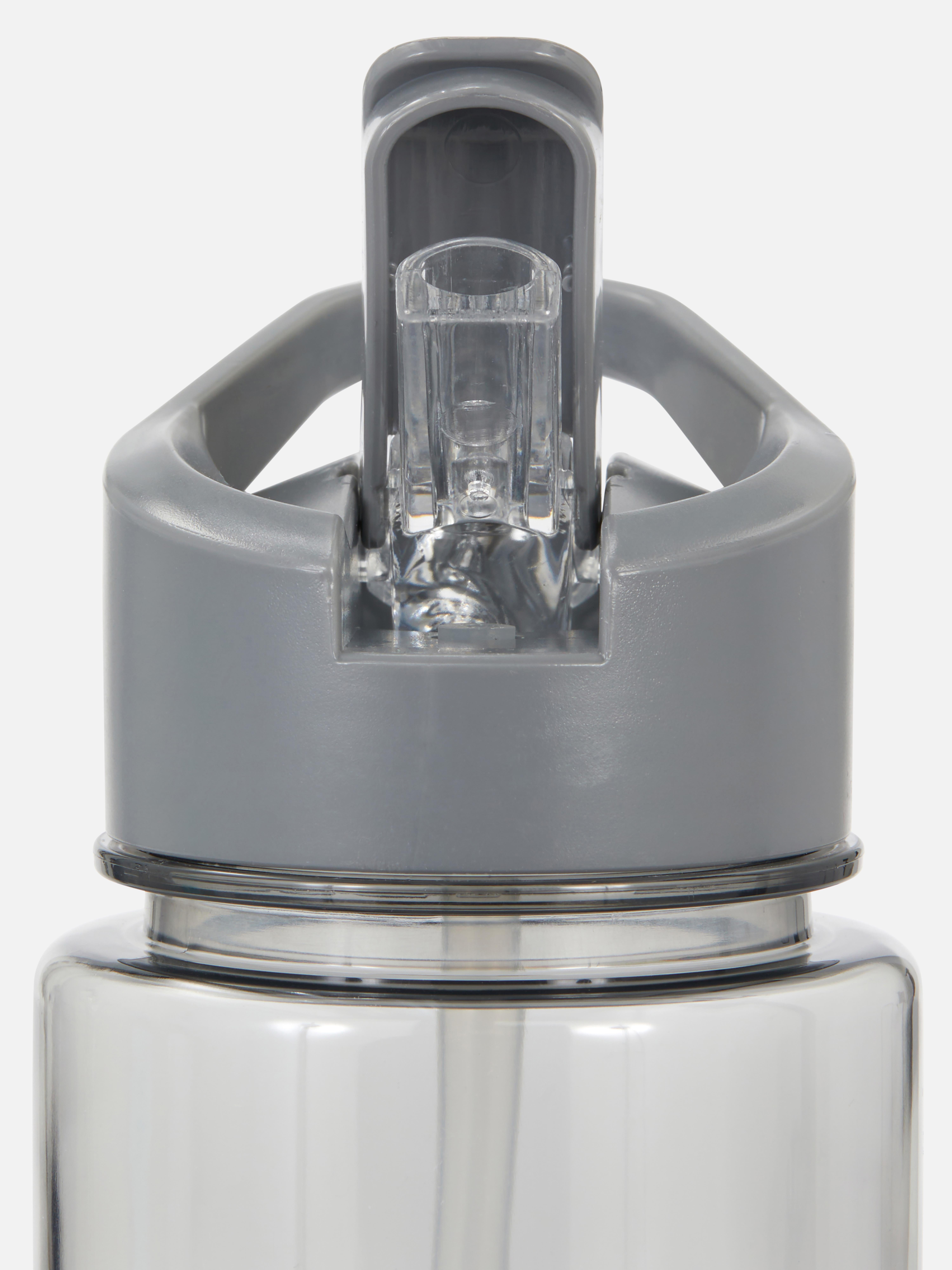 Gray Pop-Up Straw Water Bottle | Primark