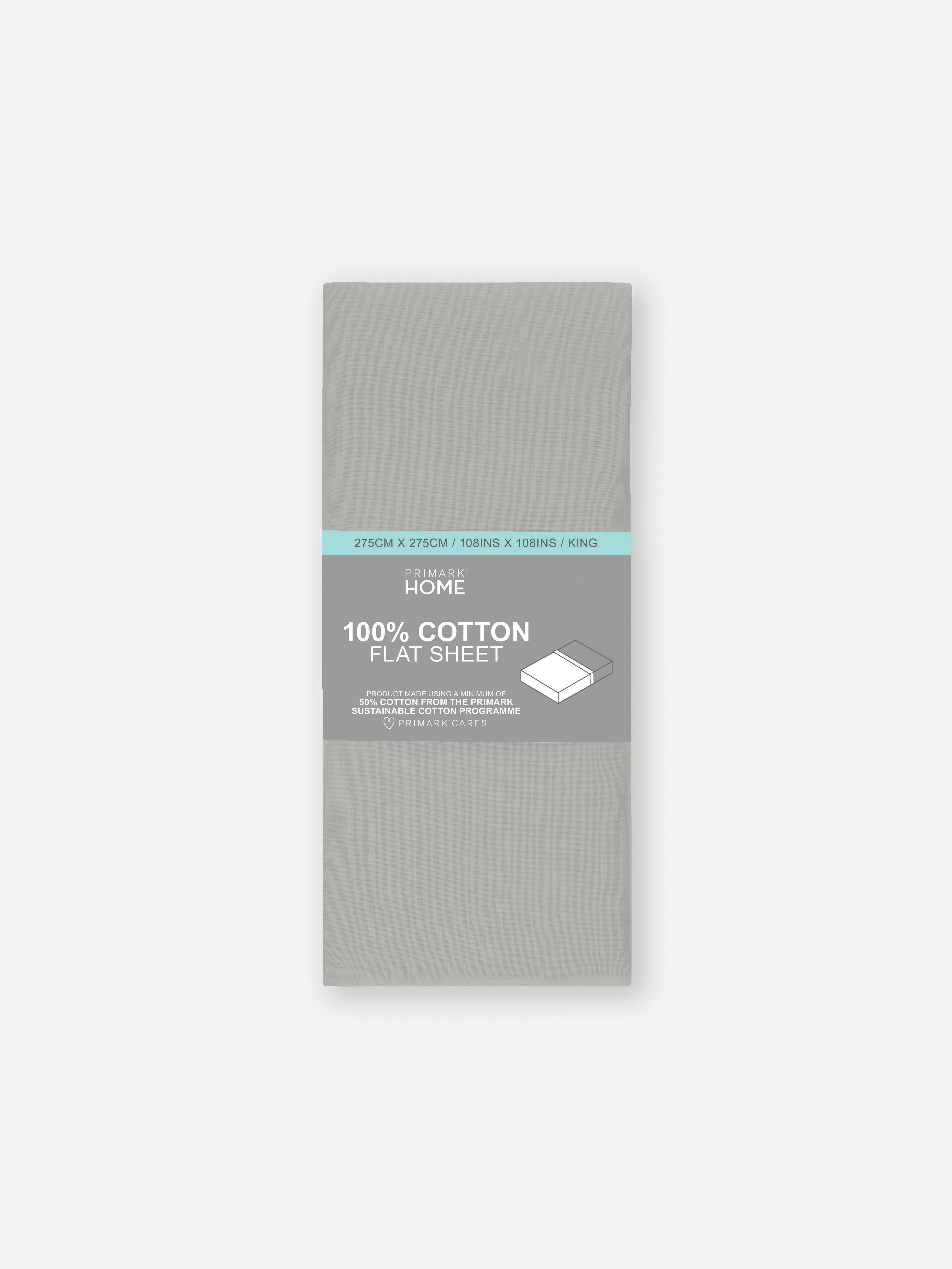 Natural Sateen King Size Flat Sheet | Primark