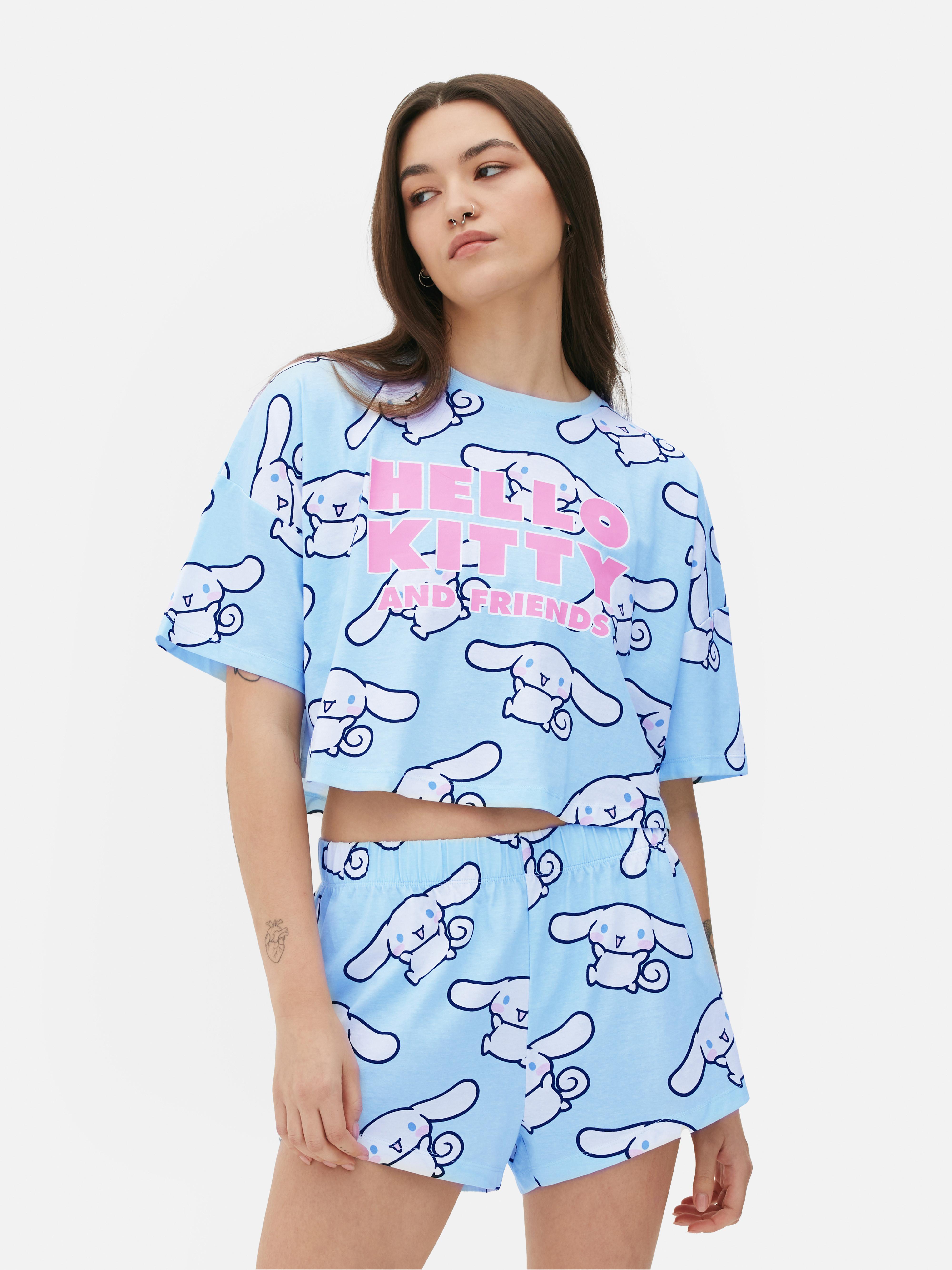 Womens Light Blue Hello Kitty And Friends Cinnamoroll Pyjama Set | Primark