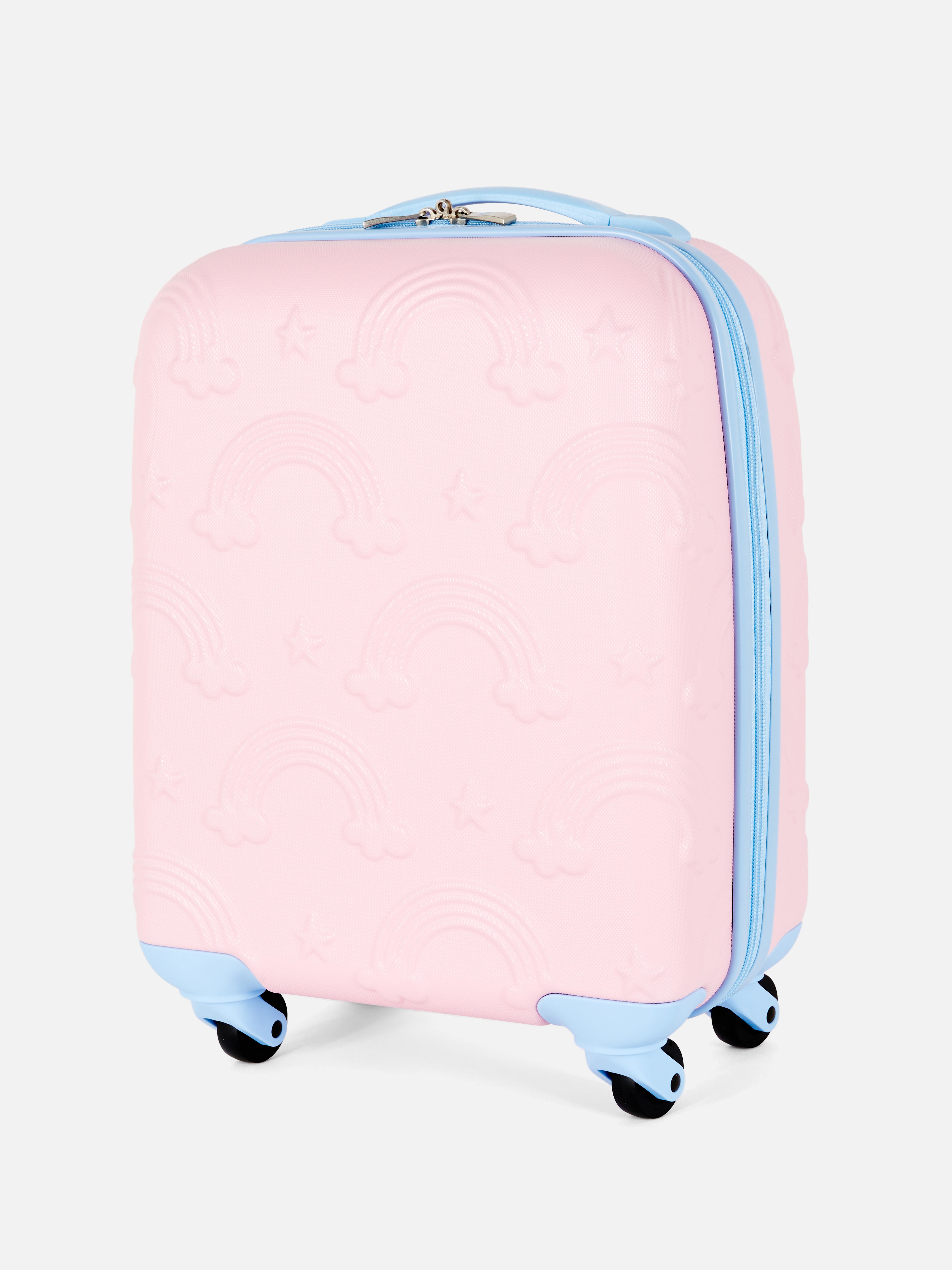 Pink Rainbow Embossed Cabin Suitcase | Primark