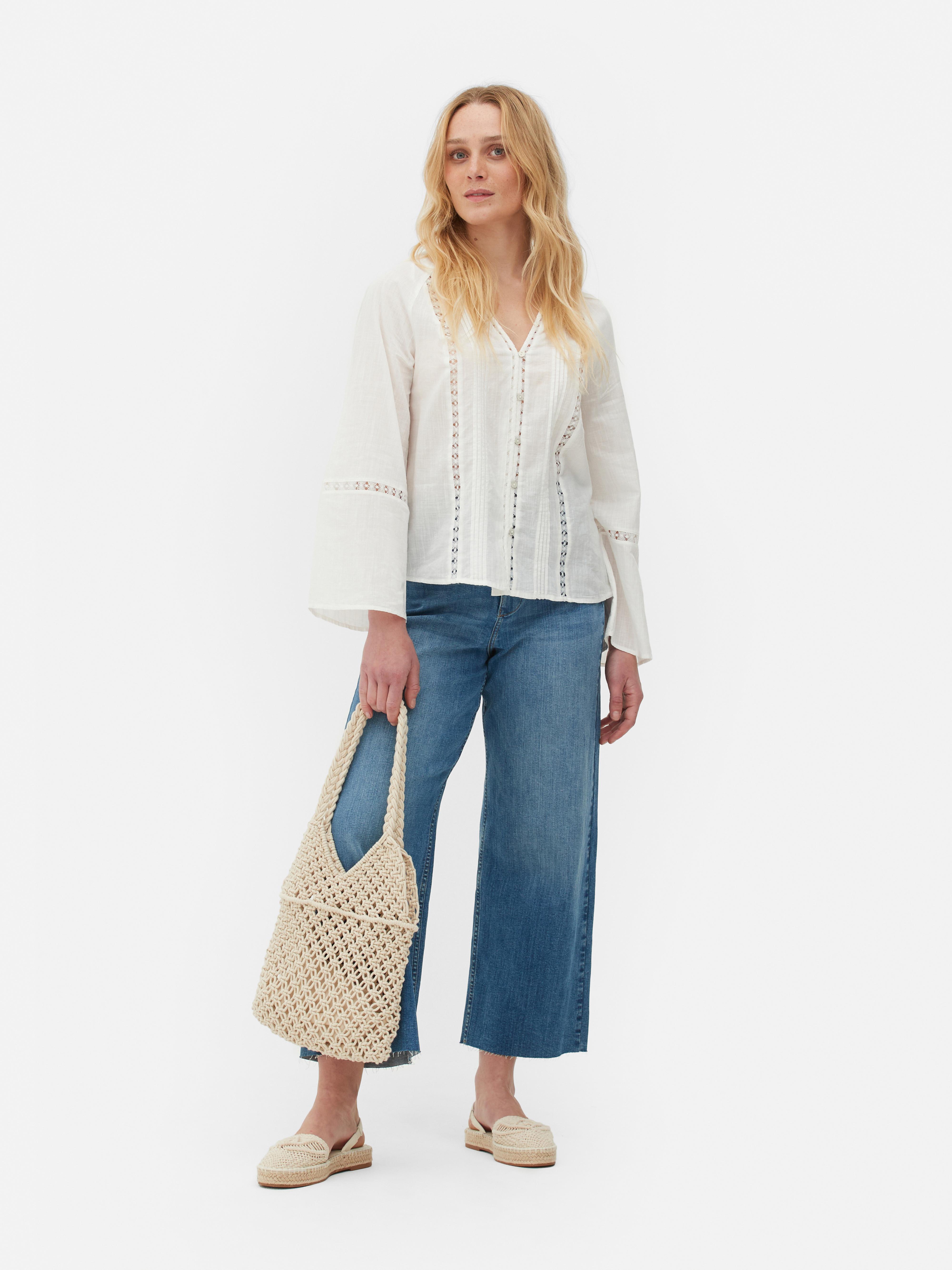 Női ingek és blúzok | Hosszú ujjú, szatén és fehér | Primark