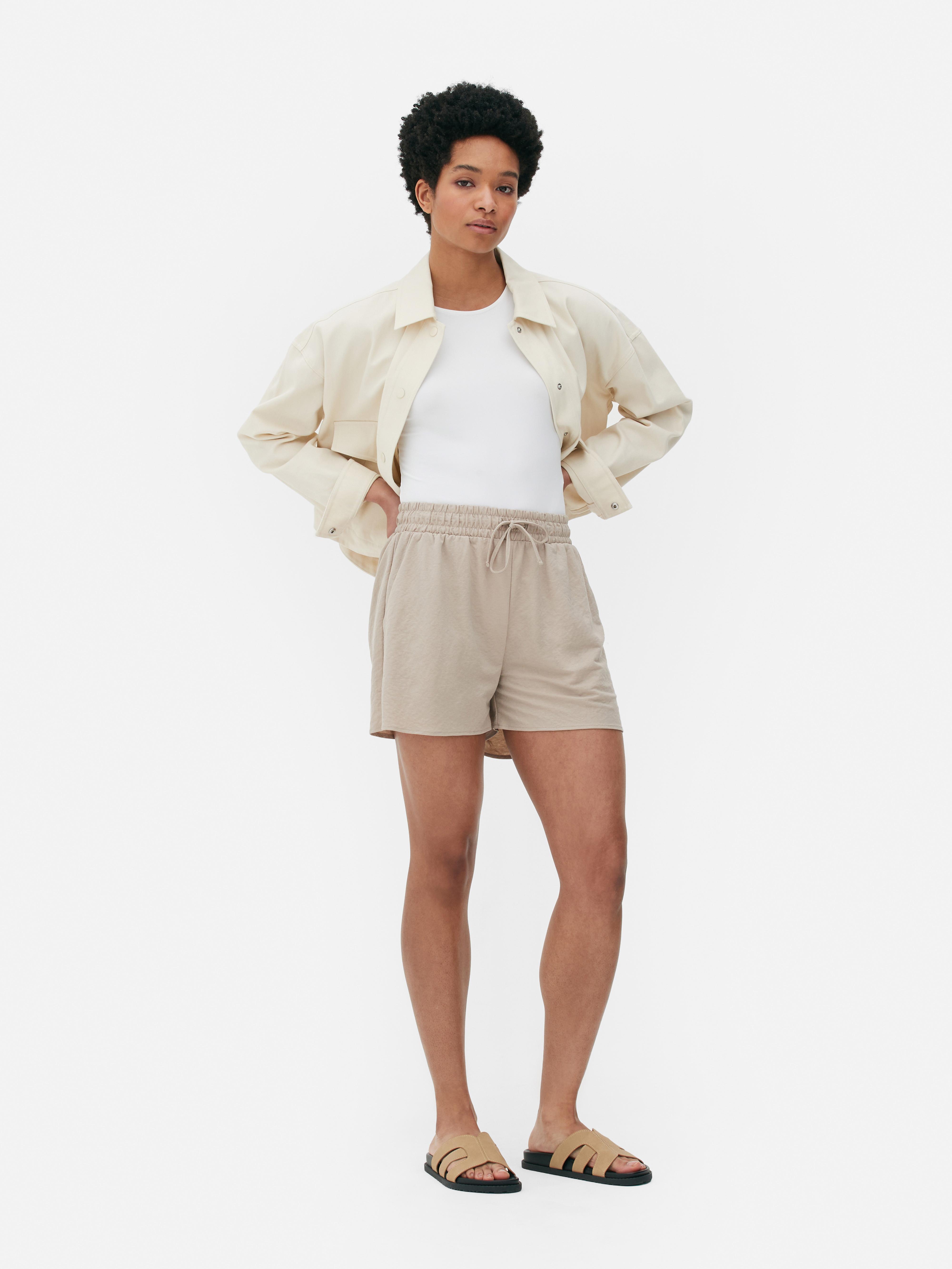 Men's Black Drawstring Jersey Shorts | Primark