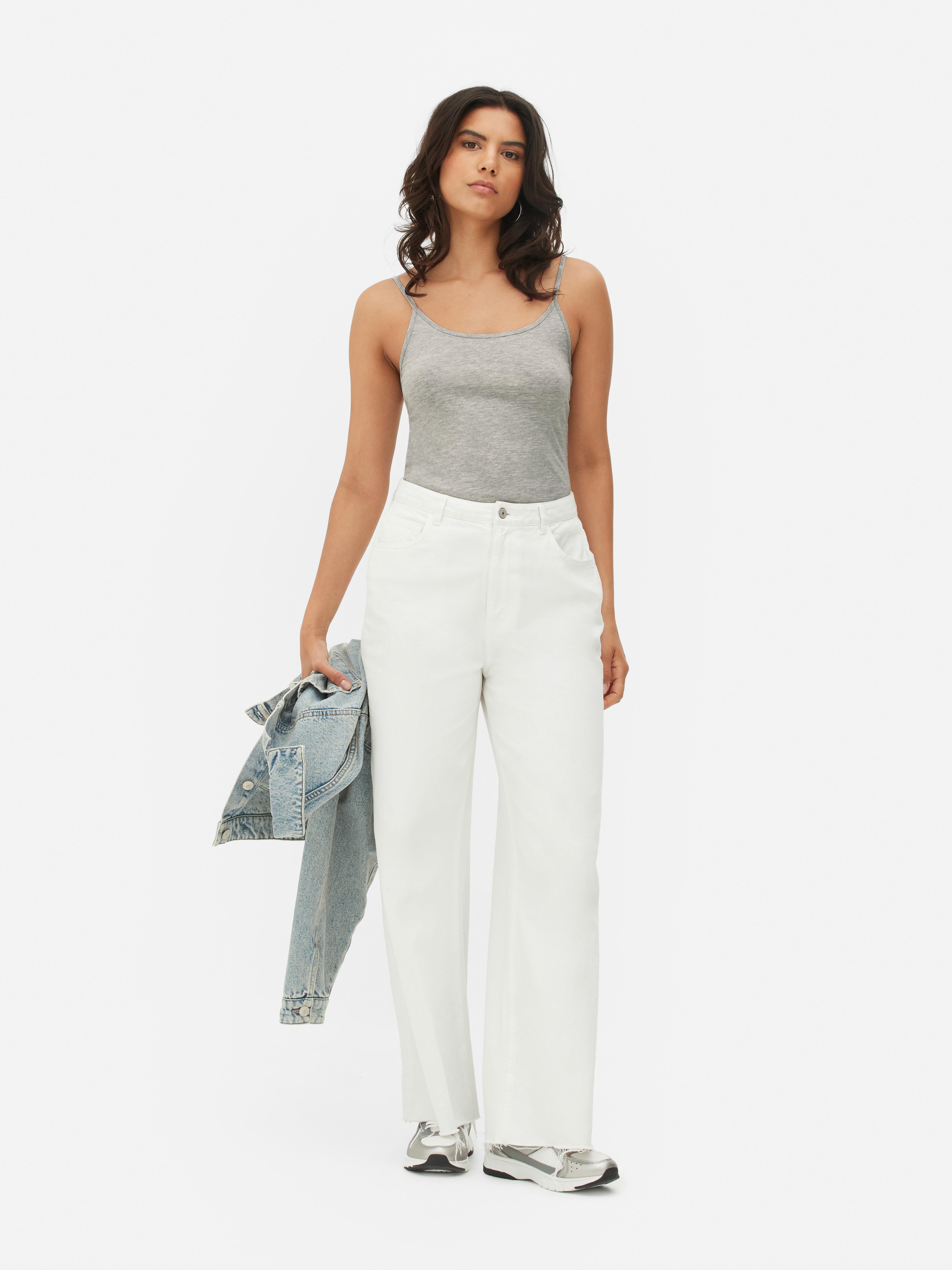 Women's Grey Marl Scoop Neck Stretch Cami Top | Penneys