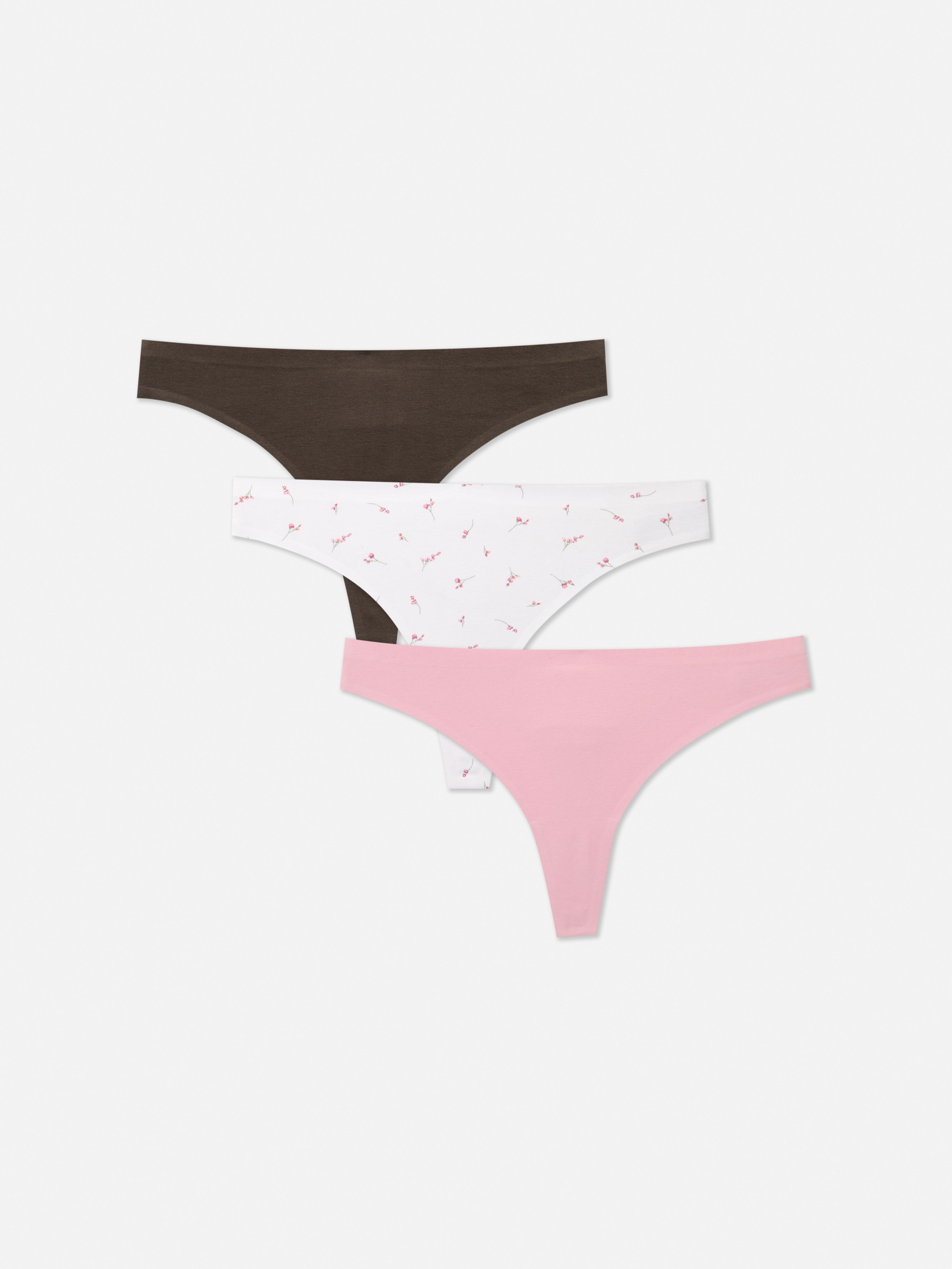 Women's Light Pink 3-Pack Invisible Thongs | Primark