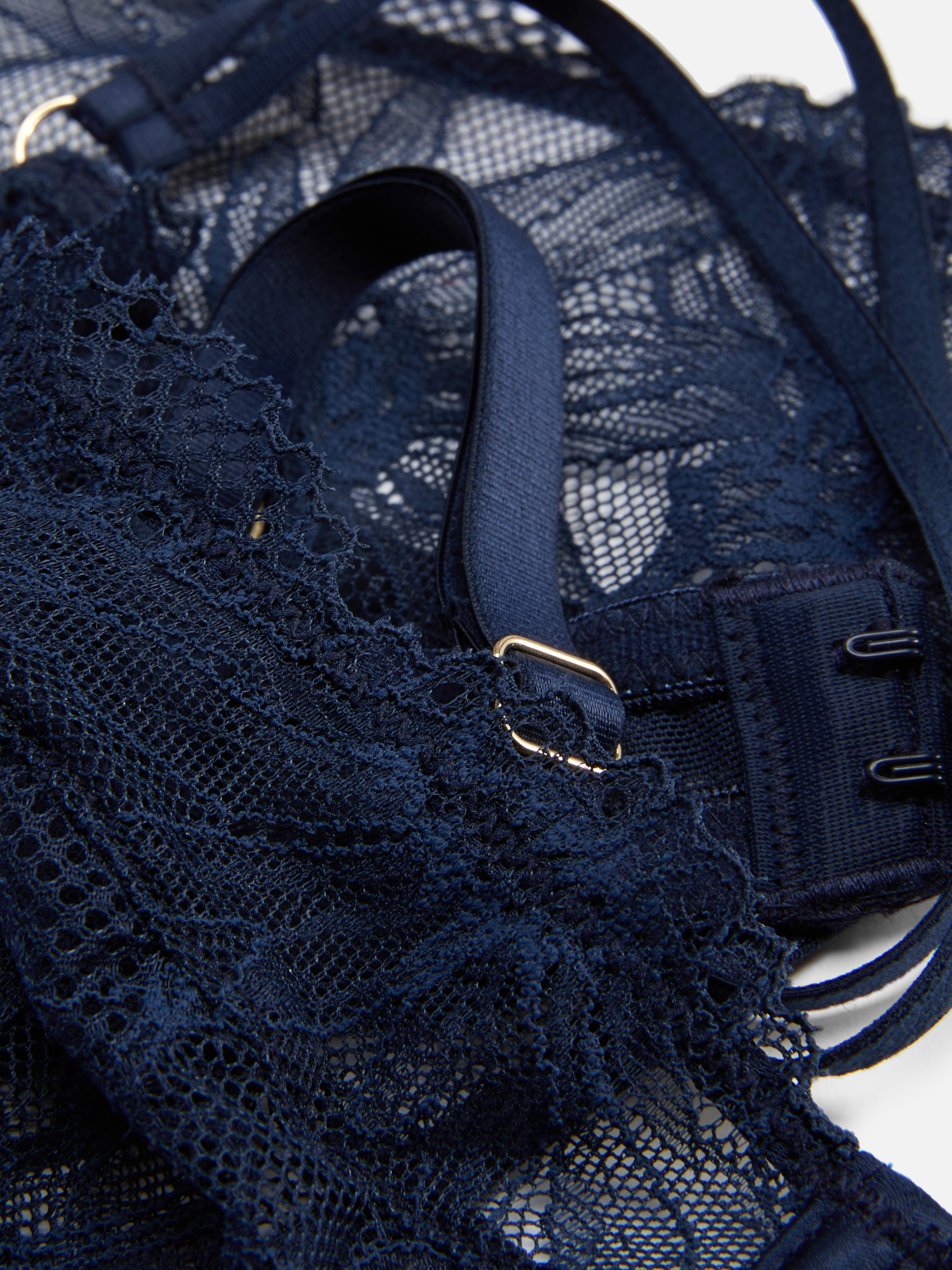 Women's Navy Non-Padded Bra and Thong Set | Primark