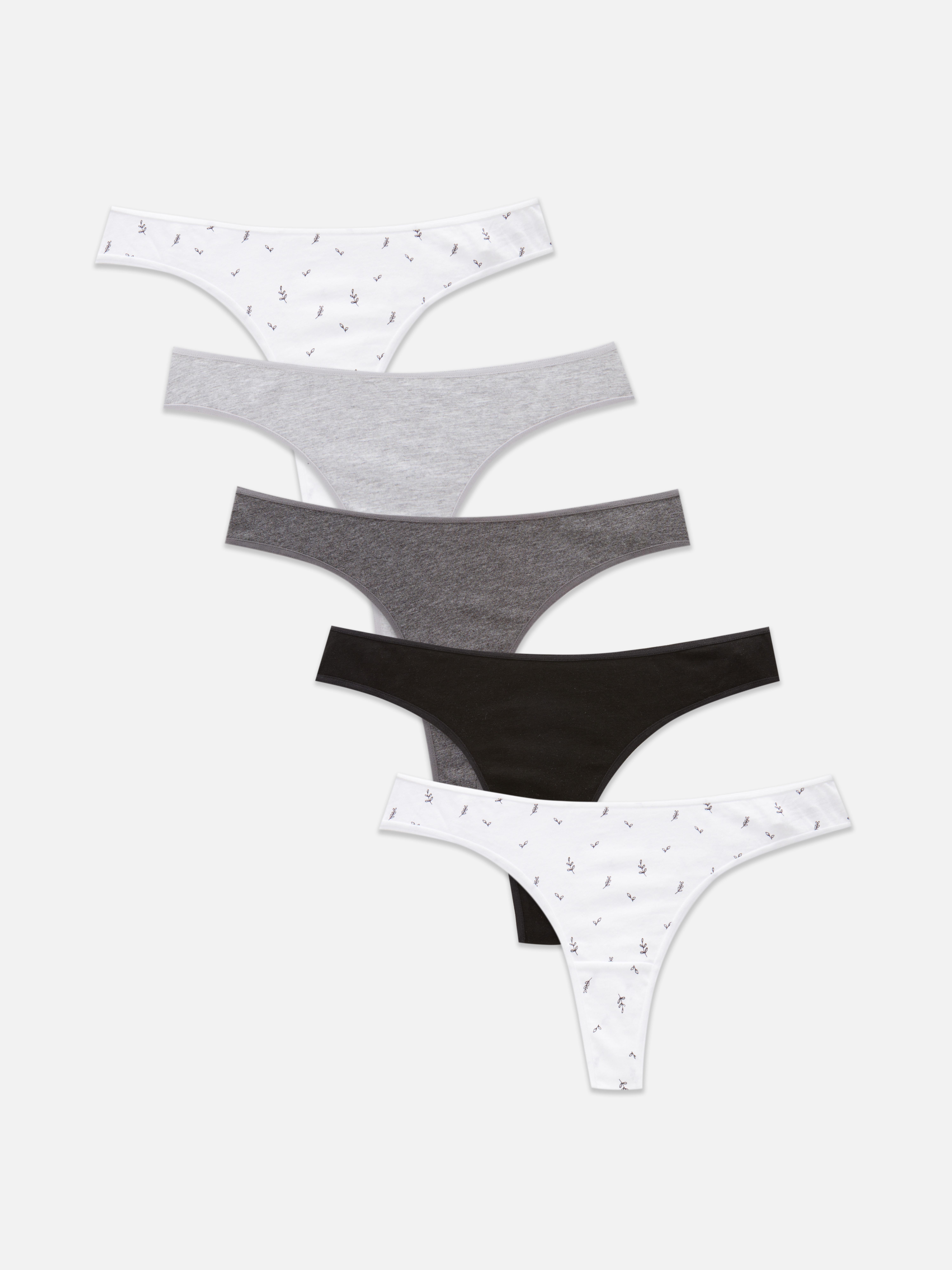 5 tanga per tutti i giorni Bianco nero Donna Primark