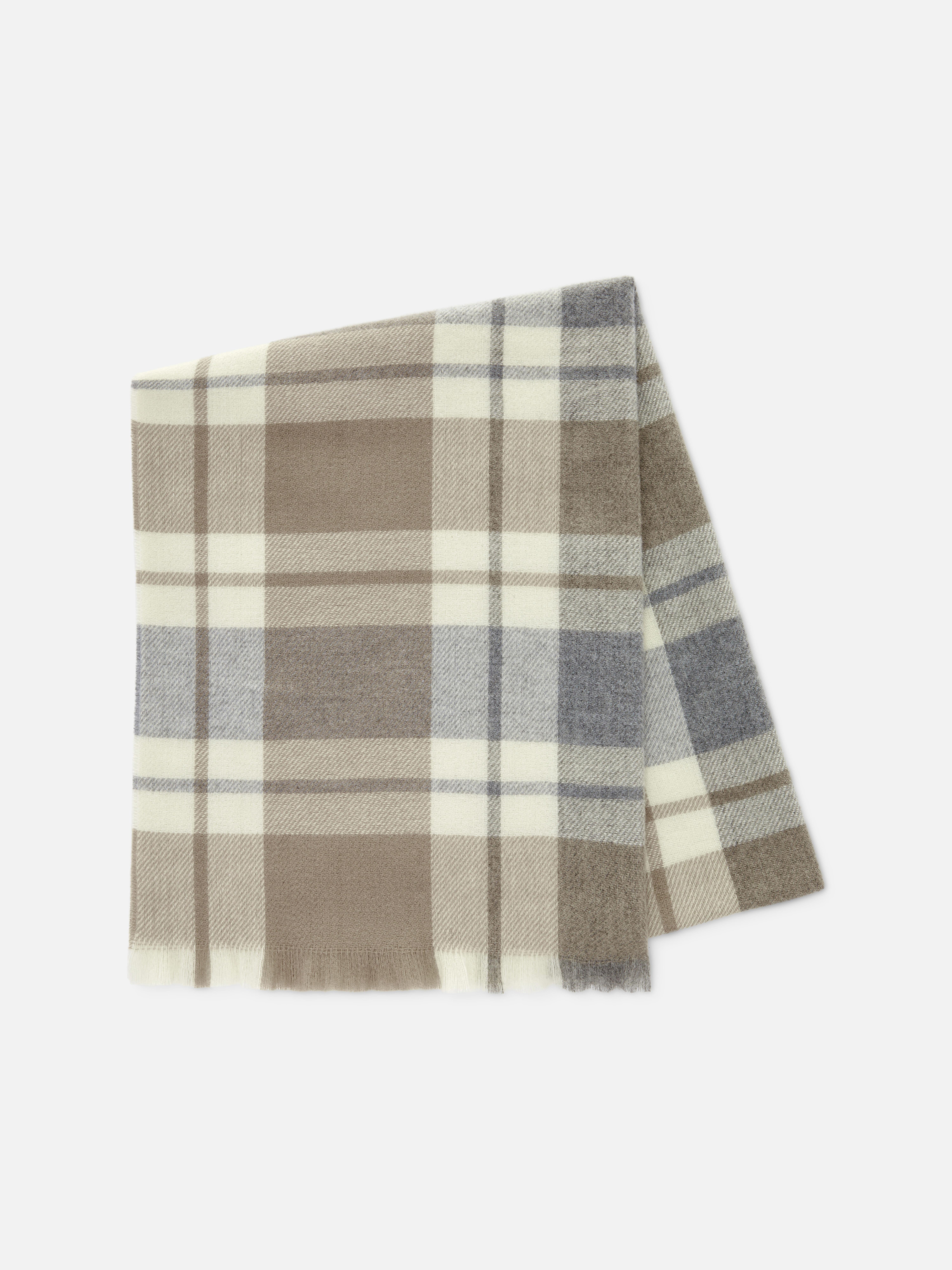 Women s Natural Long Patterned Scarf Primark