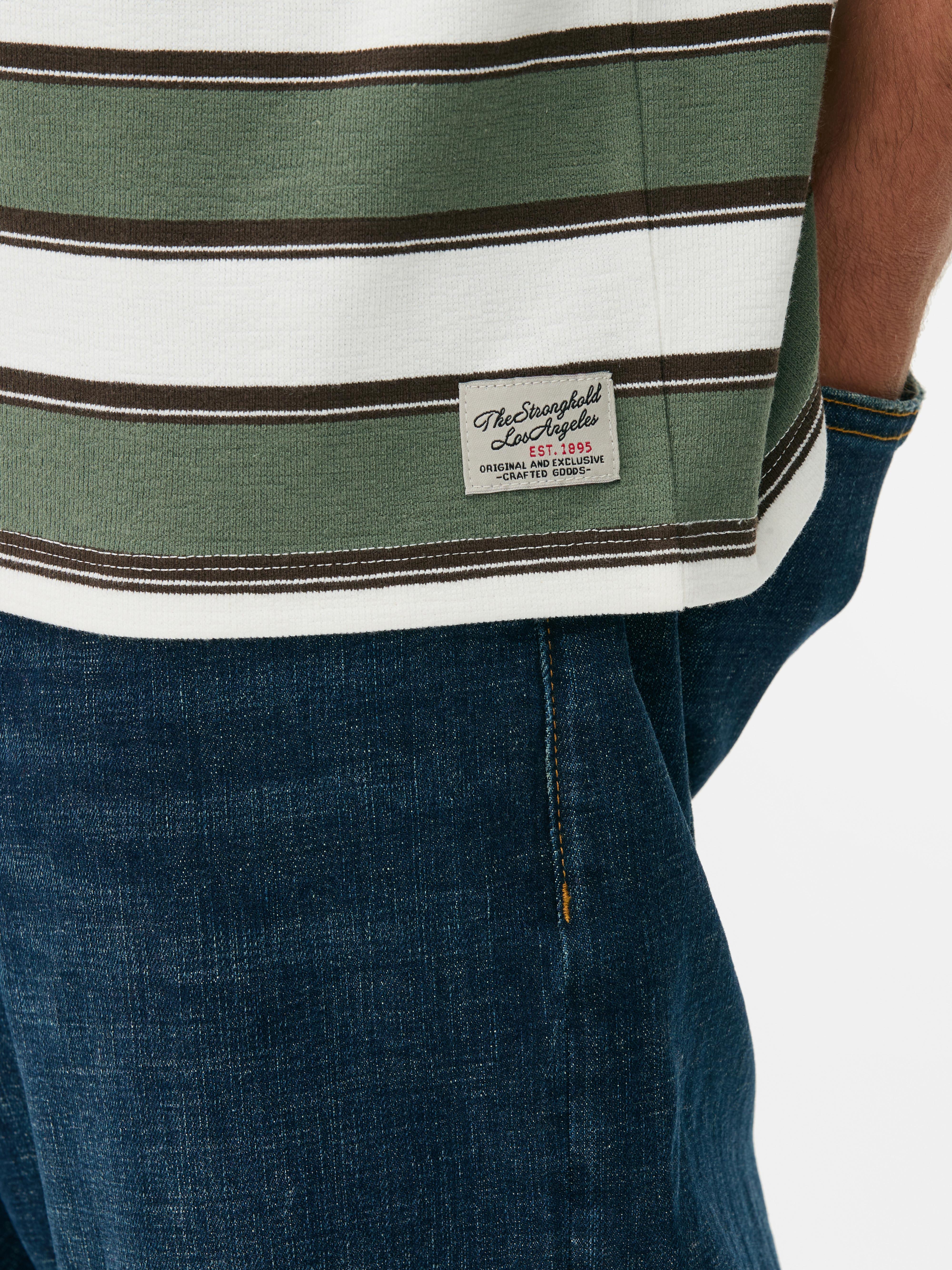 T-shirt texturada riscas The Stronghold - Verde - Homem | Primark