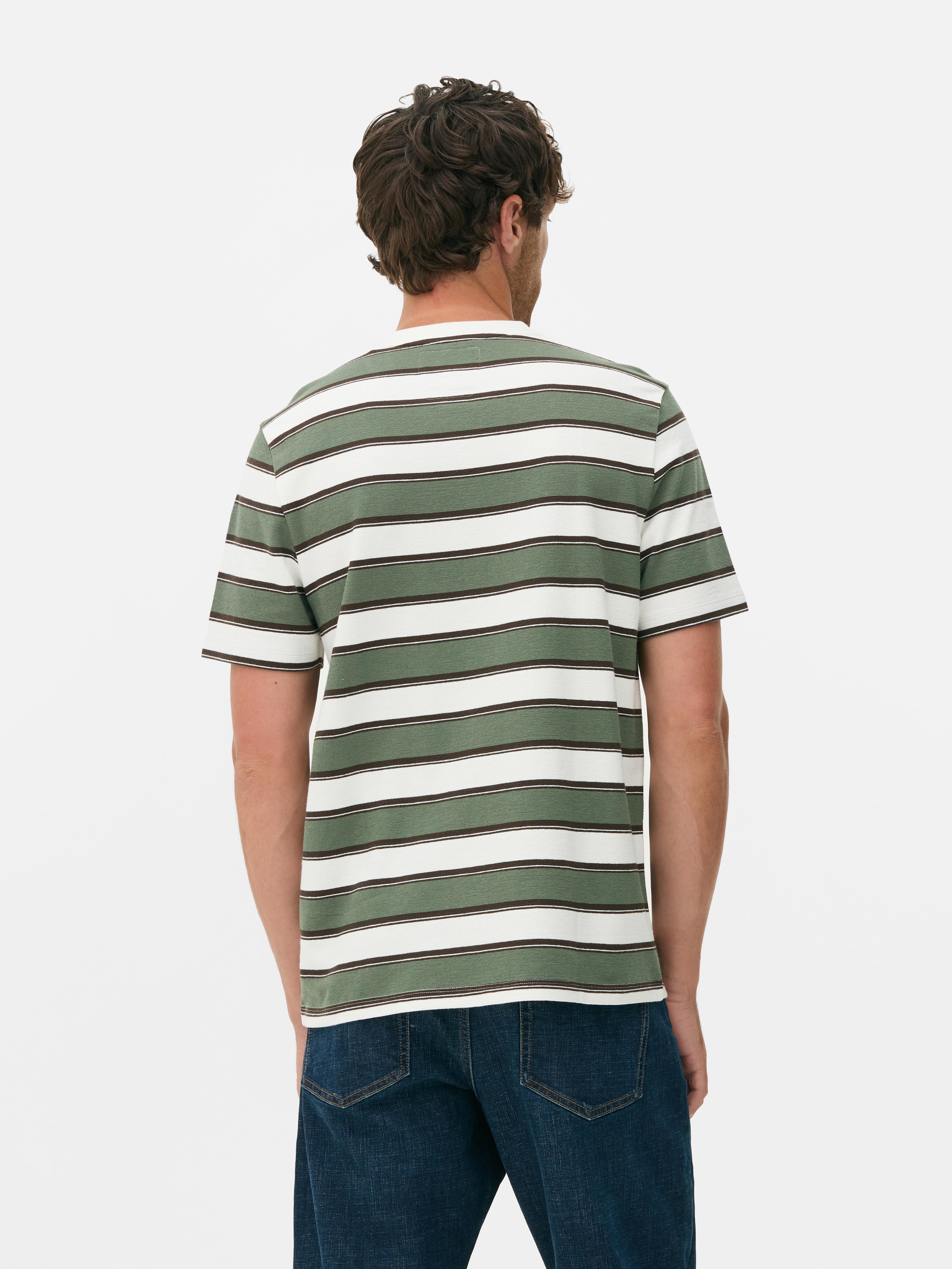 T-shirt texturada riscas The Stronghold - Verde - Homem | Primark
