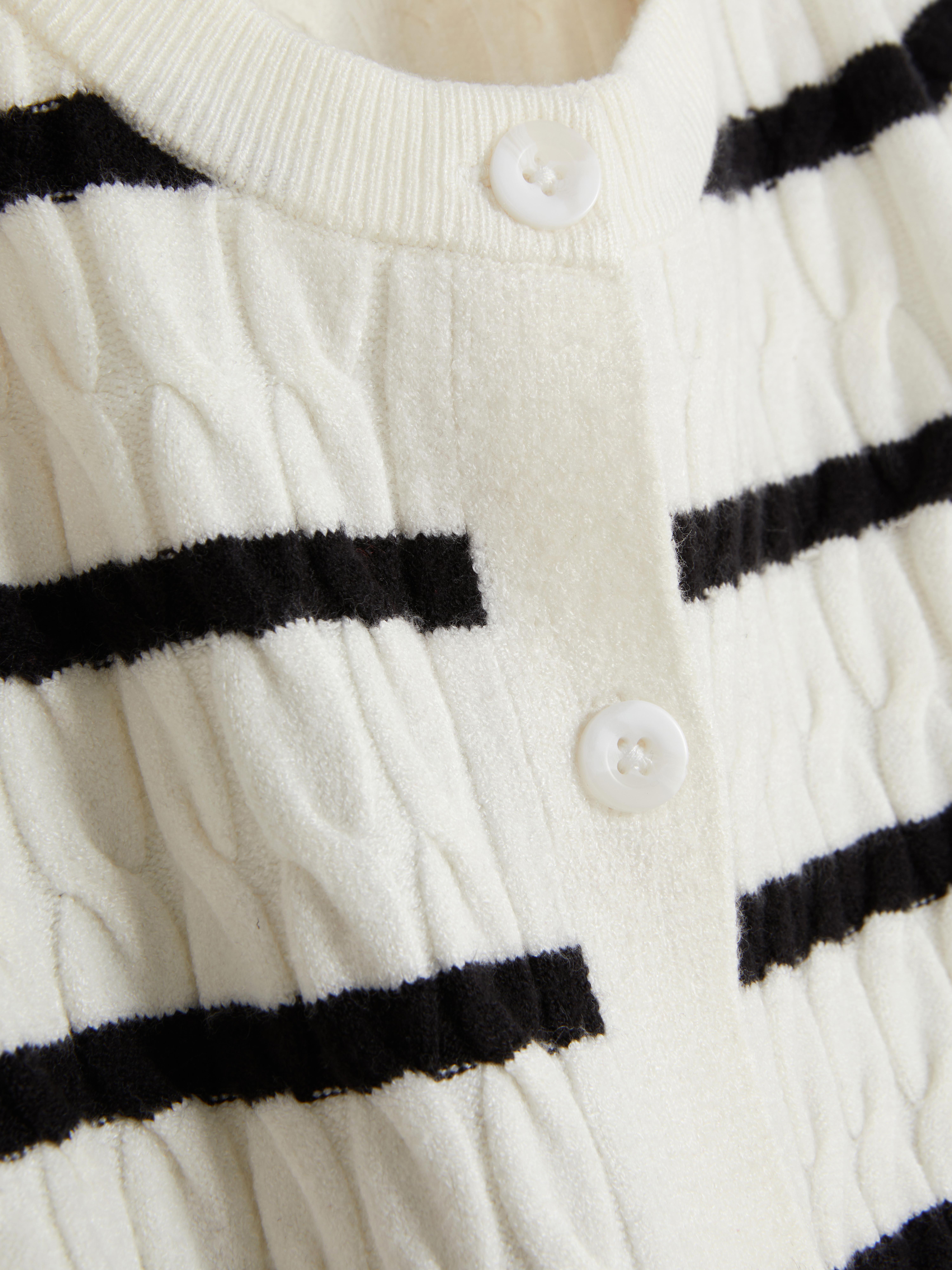 Gilet en maille torsadée - Blanc/Noir - Femme | Primark