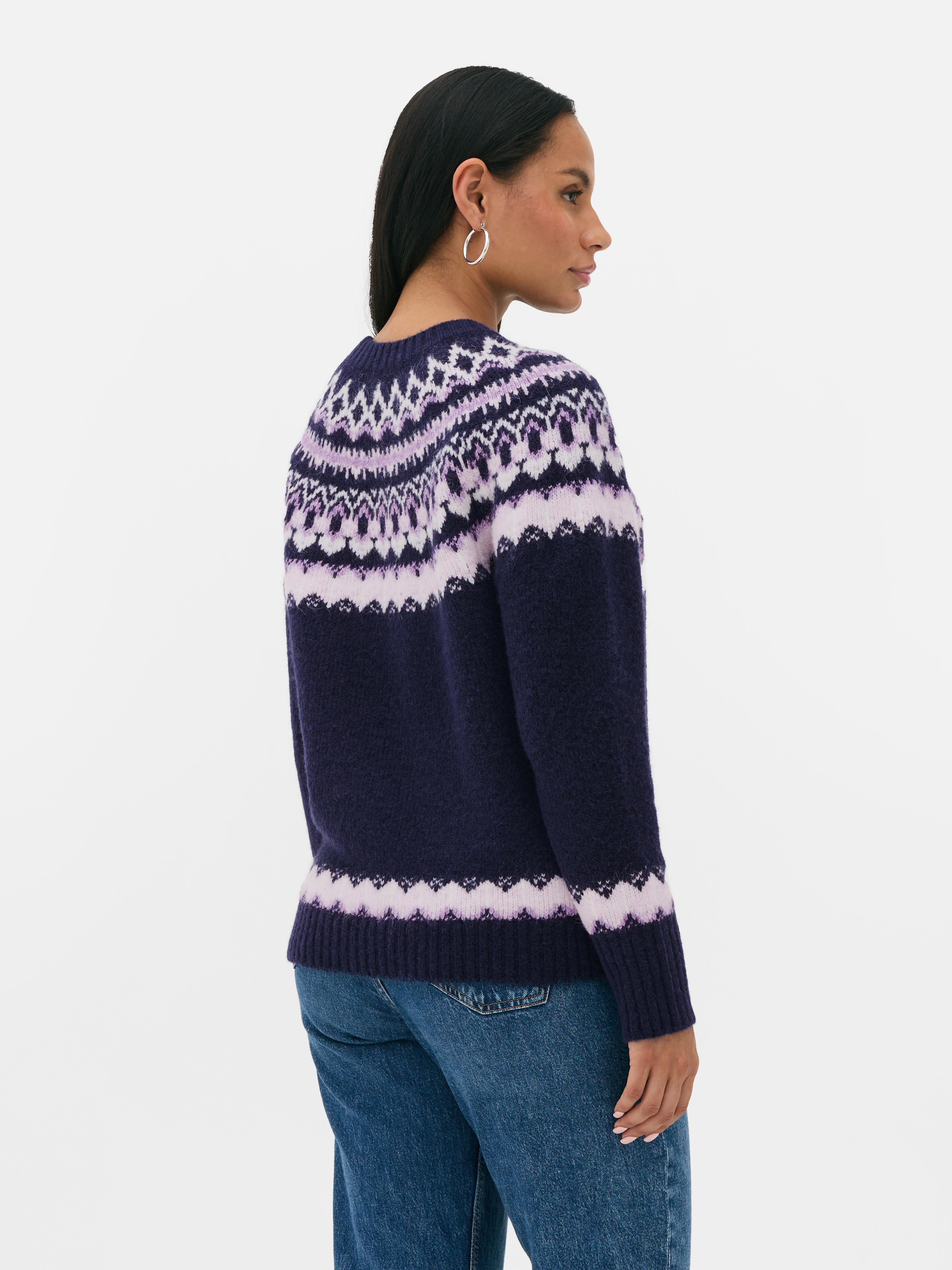 Maglione girocollo Fair Isle - Blu navy - Donna | Primark