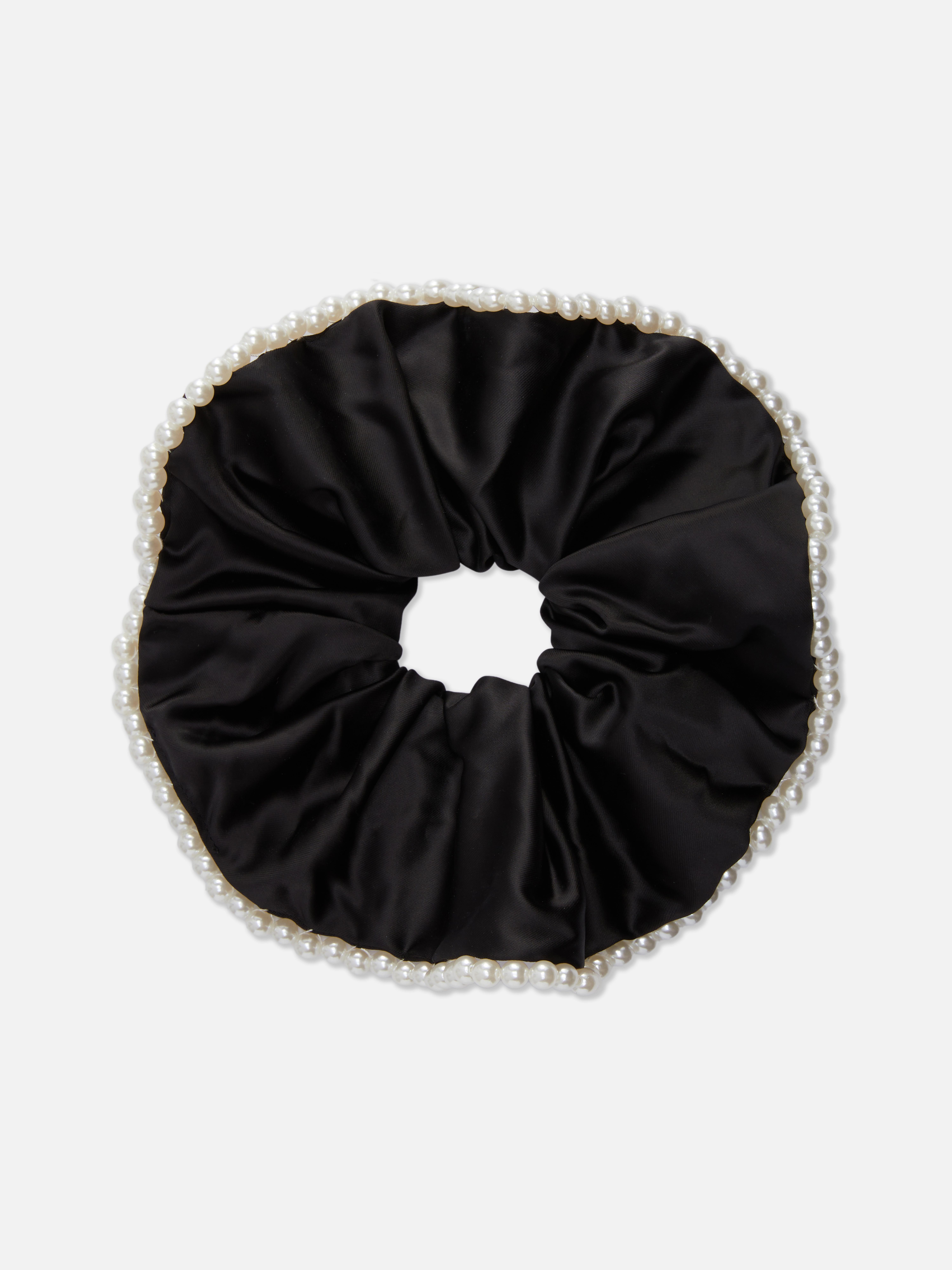 Faux Pearl Trim Jumbo Hair Scrunchie | Penneys
