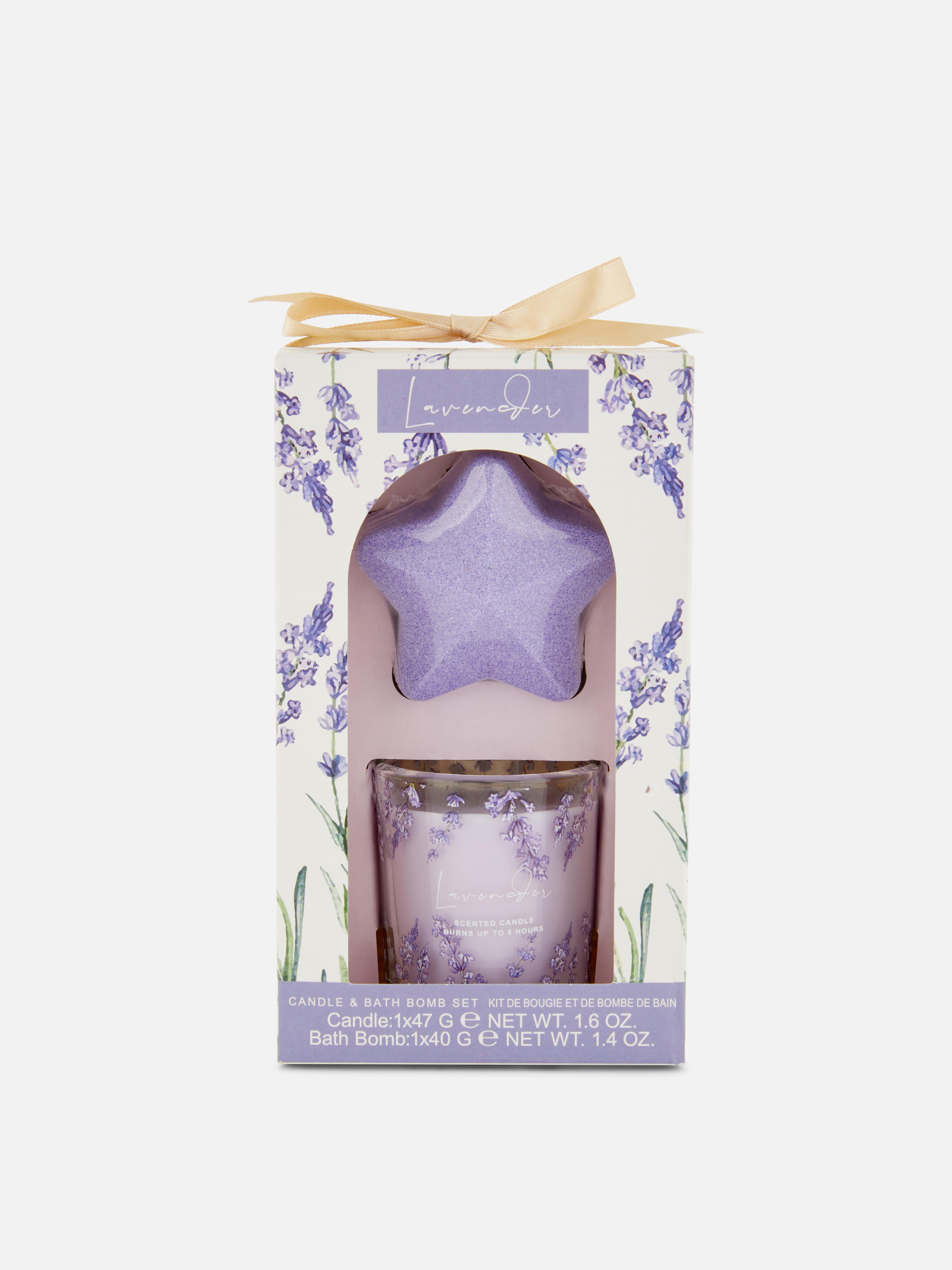 Womens Purple Scented Candle and Bath Fizzer Gift Set | Penneys