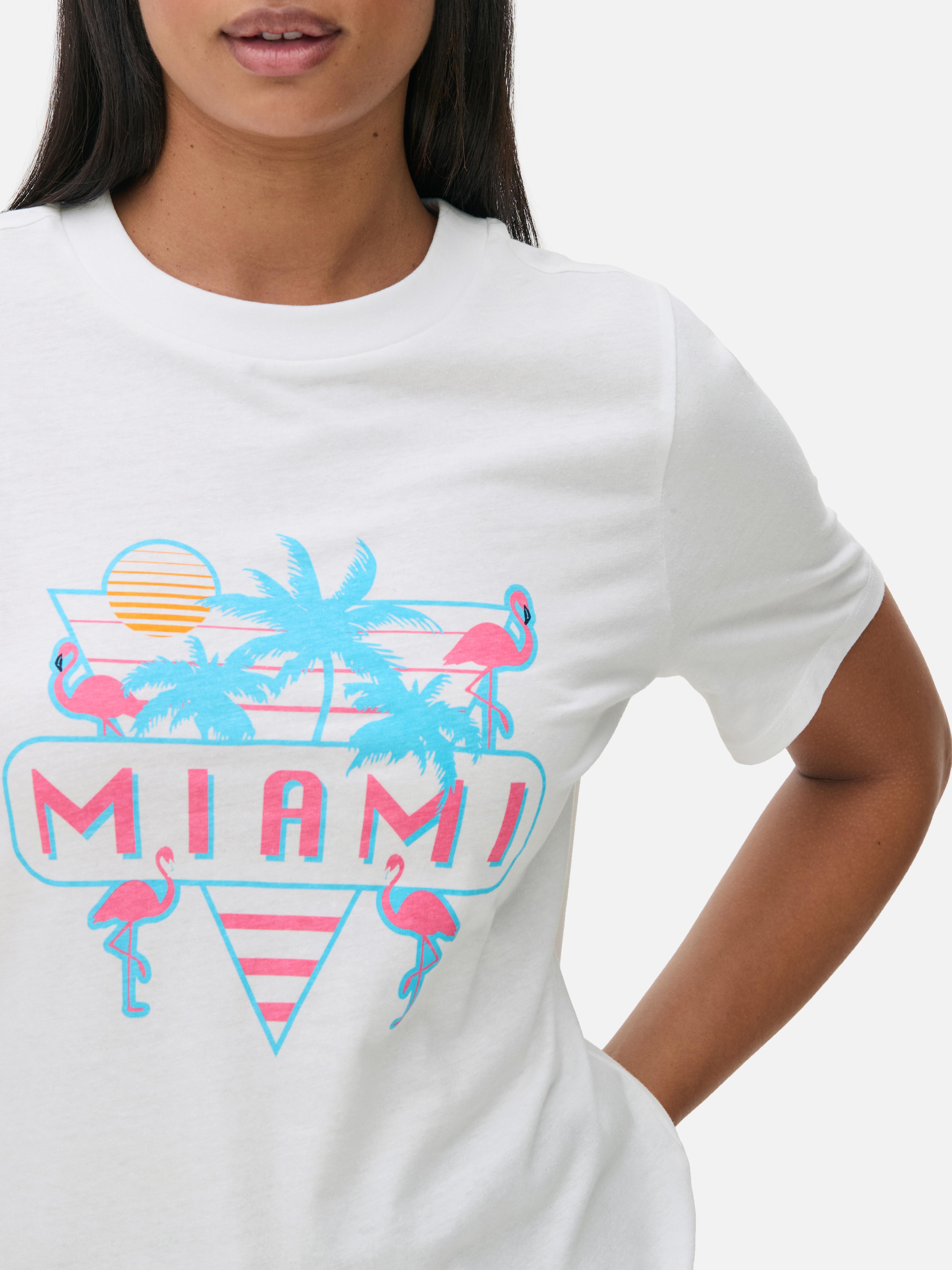 Women's White Miami Graphic T-Shirt | Primark