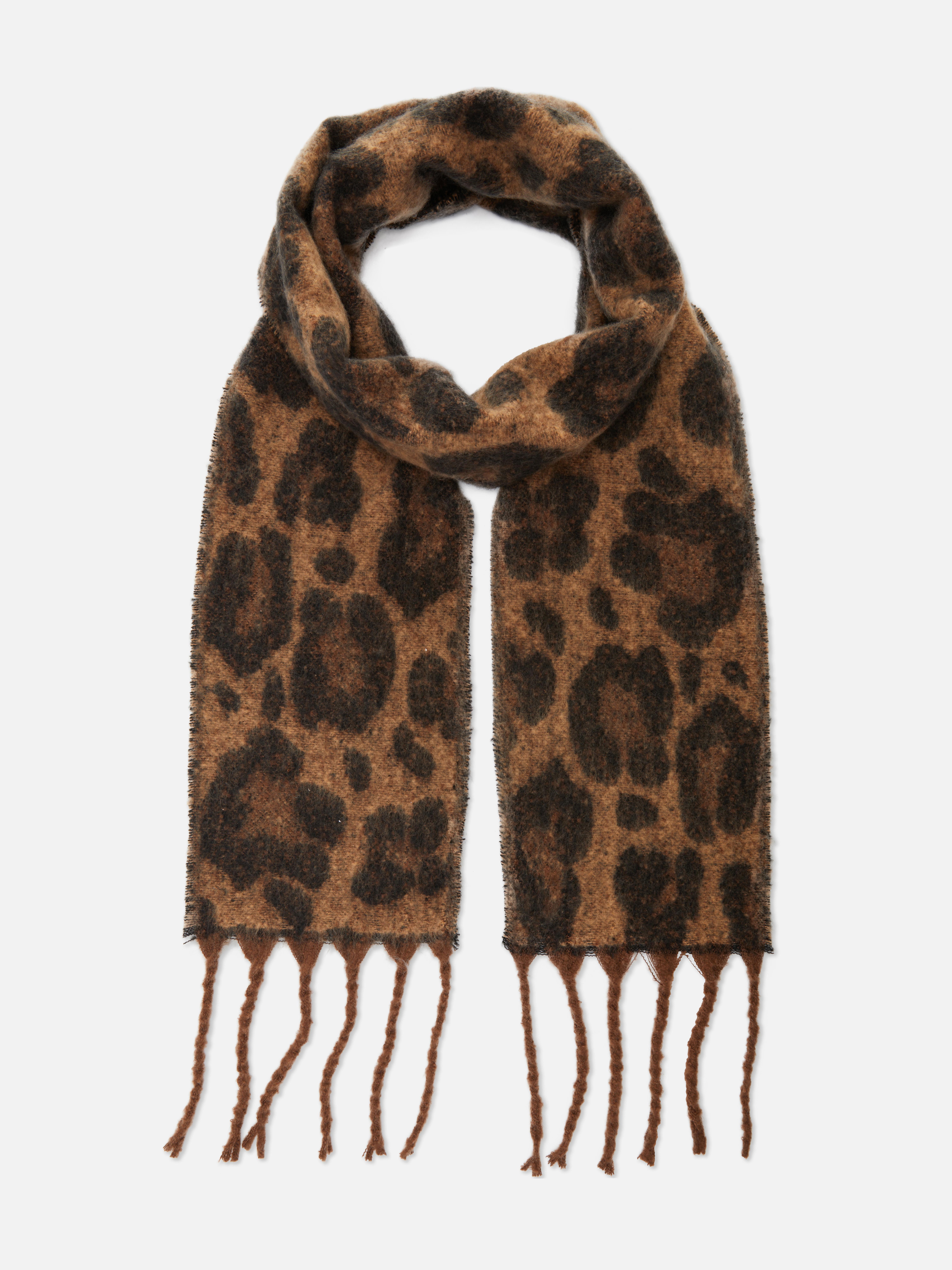 Foulard fin brossé à motif léopard - Marron - Femme | Primark