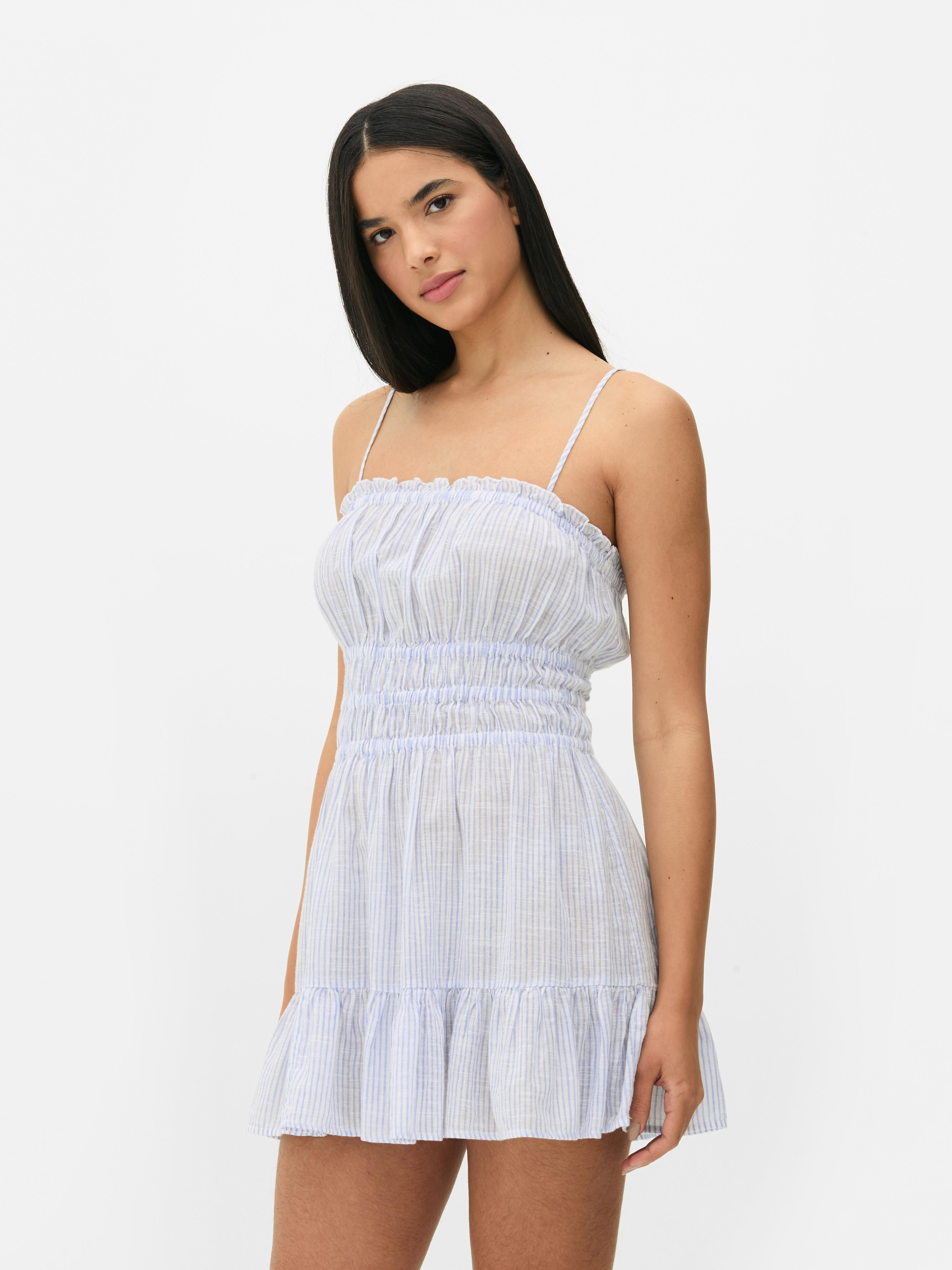 Women's Blue Ruched Mini Dress | Primark