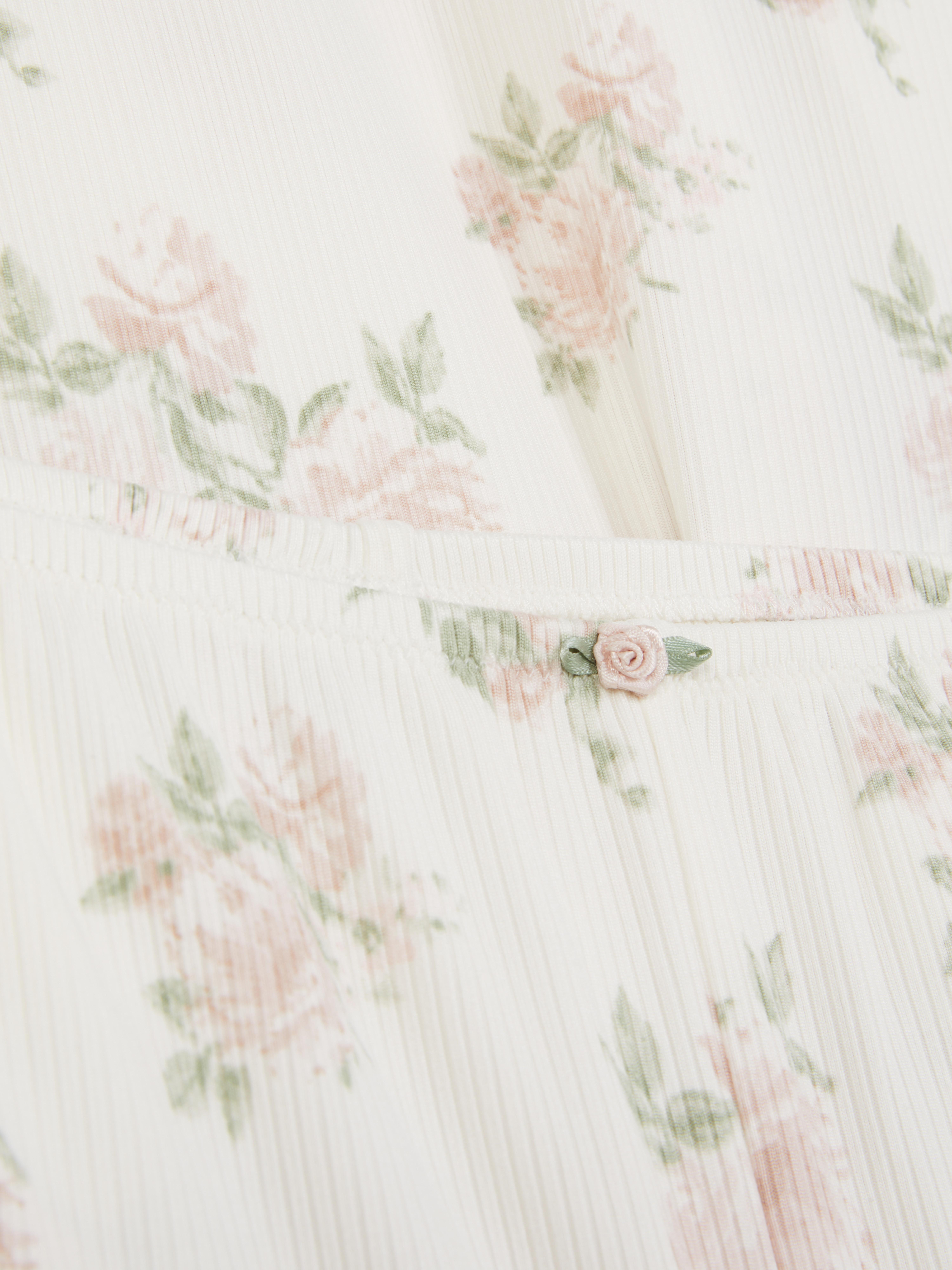 Women's Multi Floral Ribbed Pajamas | Primark