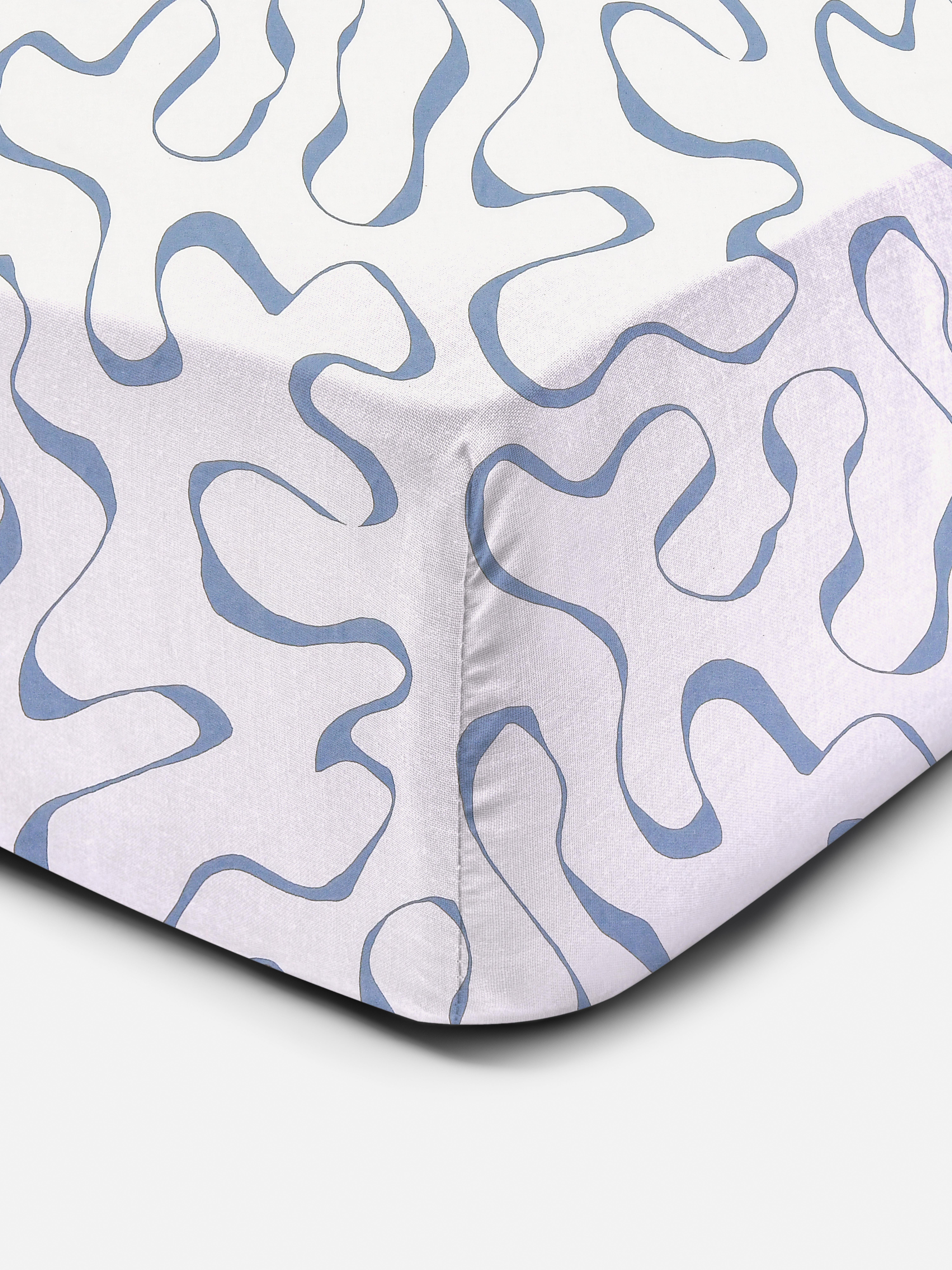 Parrure de lit king size à motif traits de pinceau - Bleu marine | Primark