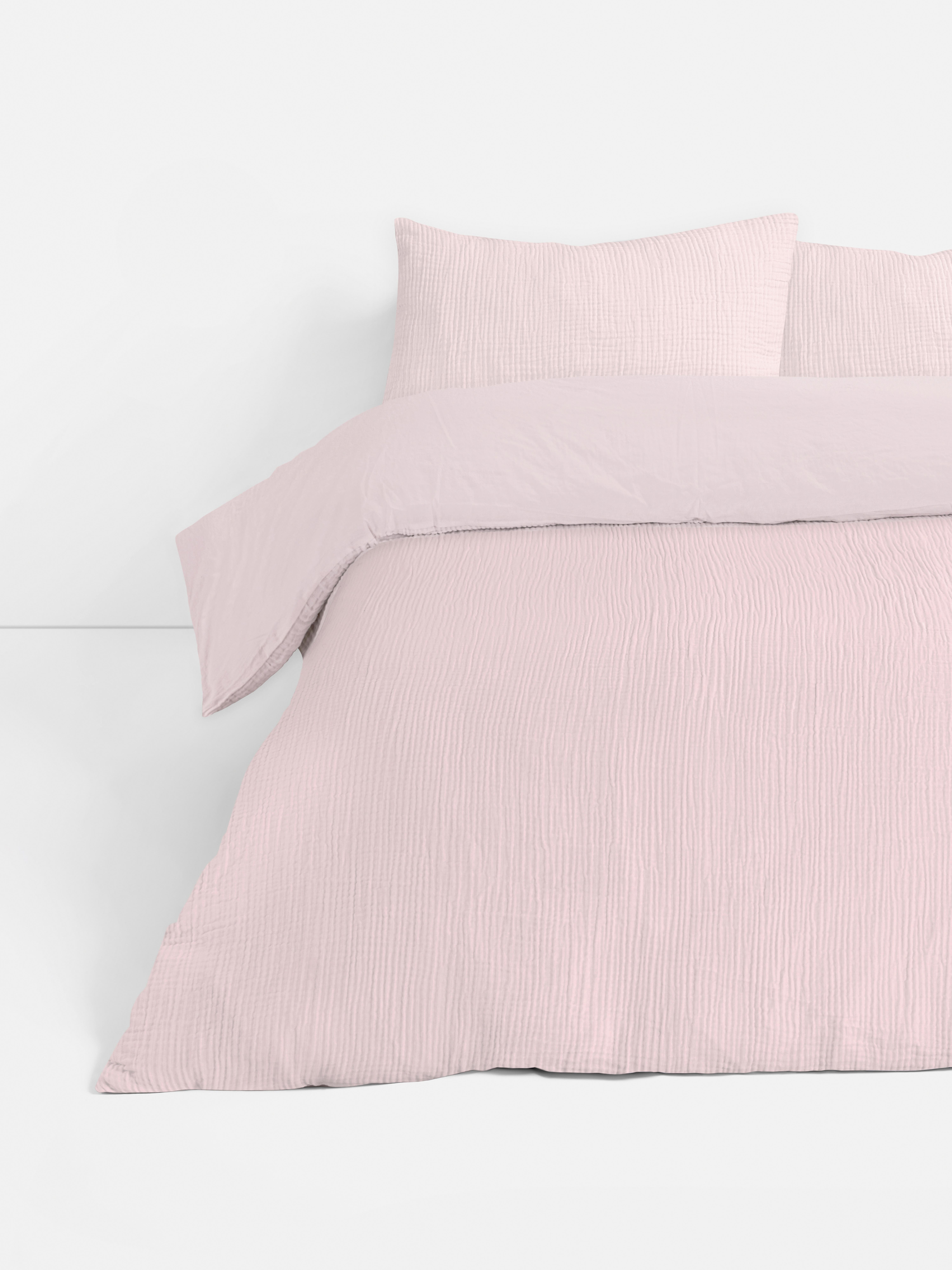 Light Pink Muslin Double Duvet Cover Set | Penneys