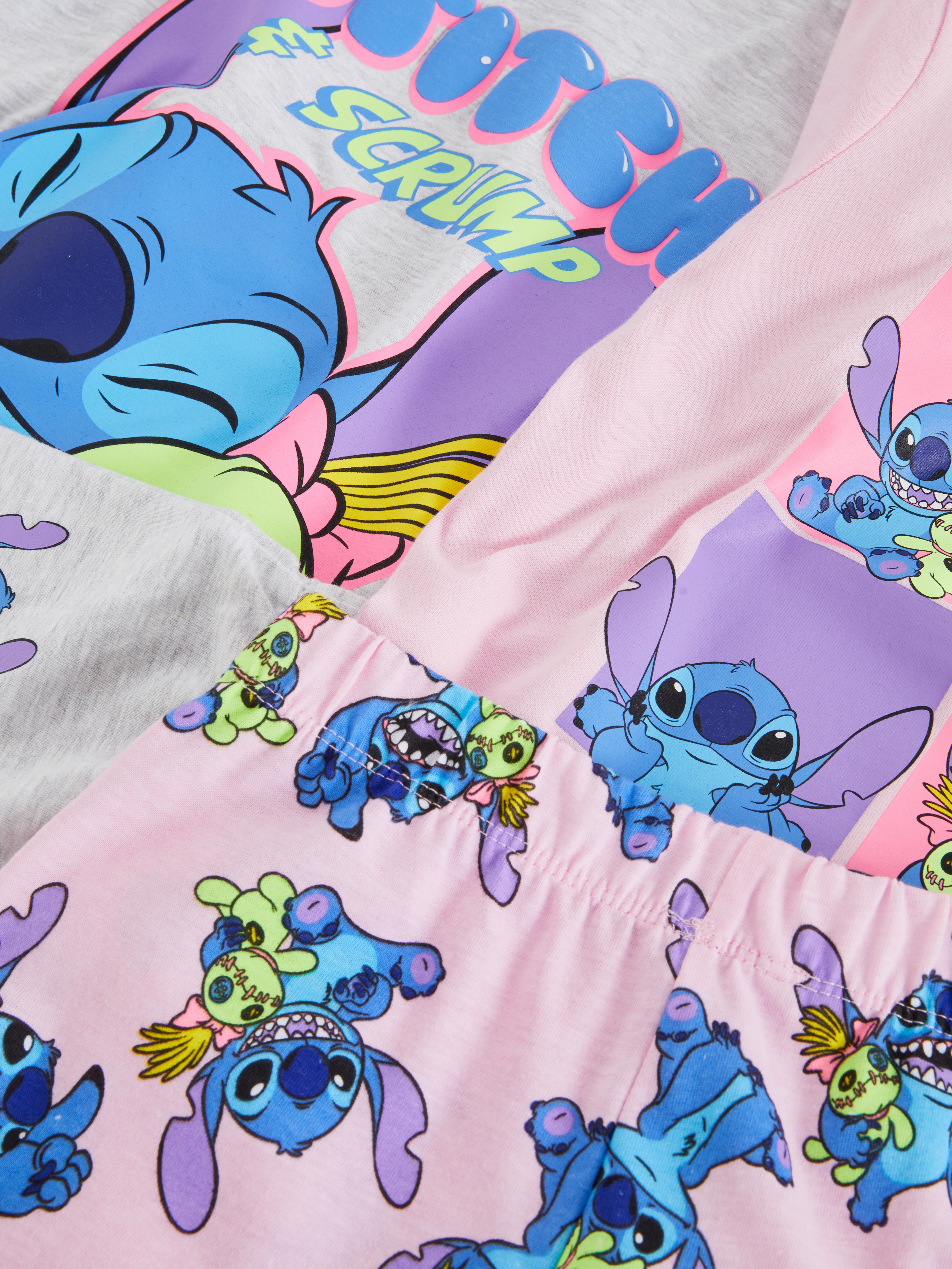 Pack De 2 Pijamas De Stitch De Disney Gris Jaspeado Niñas Primark